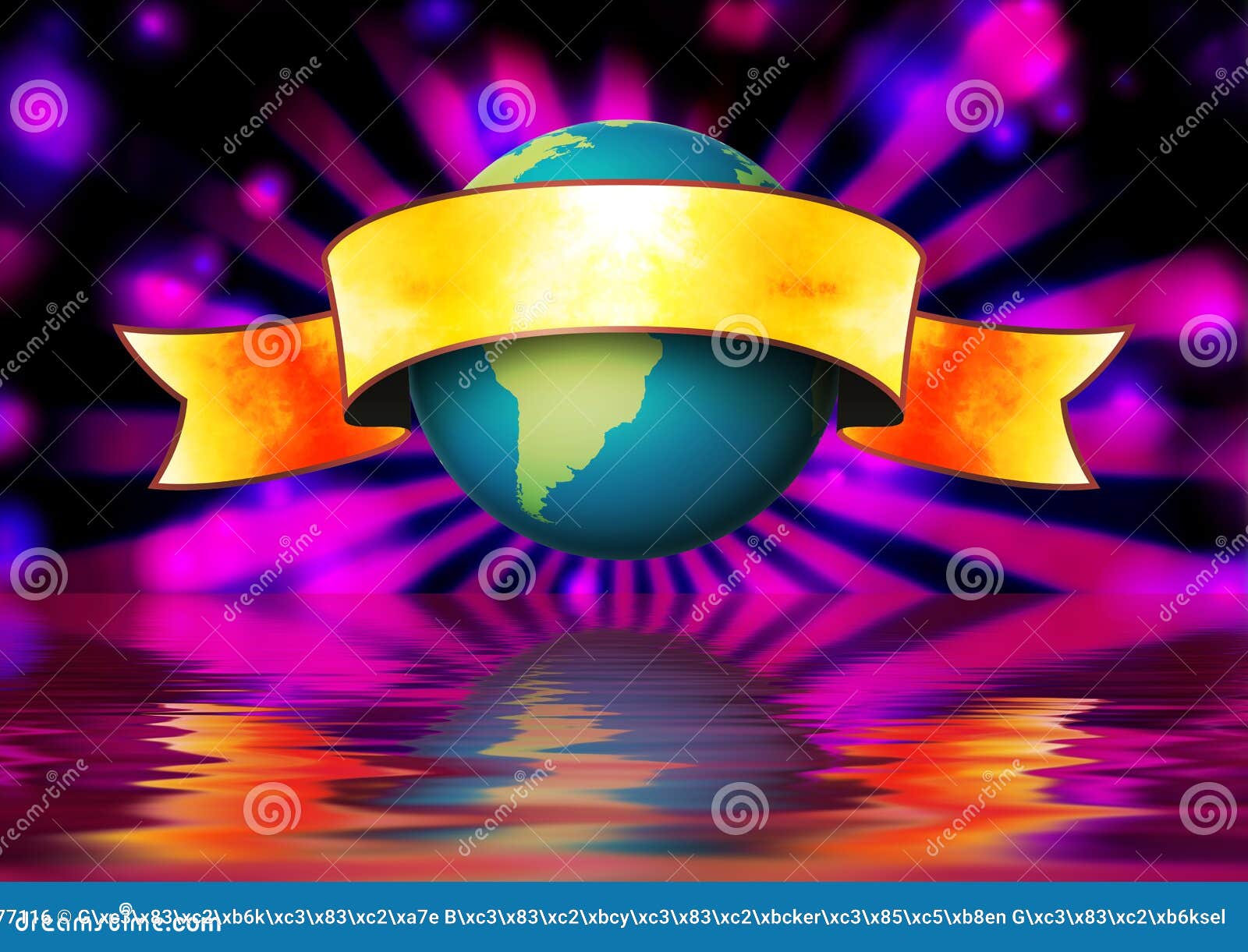 Globe World Banner stock illustration. Illustration of global - 3377116