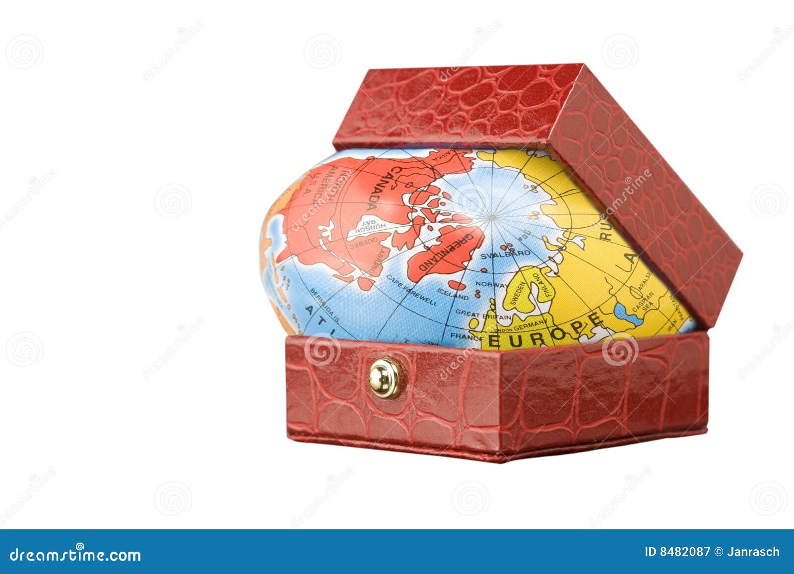 Globe of the World in the Box (included Path) Stock Image - Image of ...