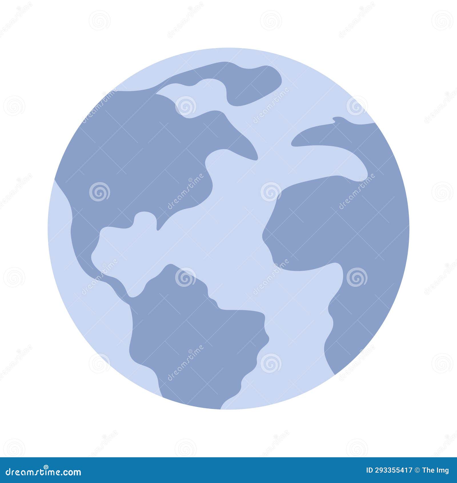 Globe World 2D Cartoon Object Stock Illustration - Illustration of ...