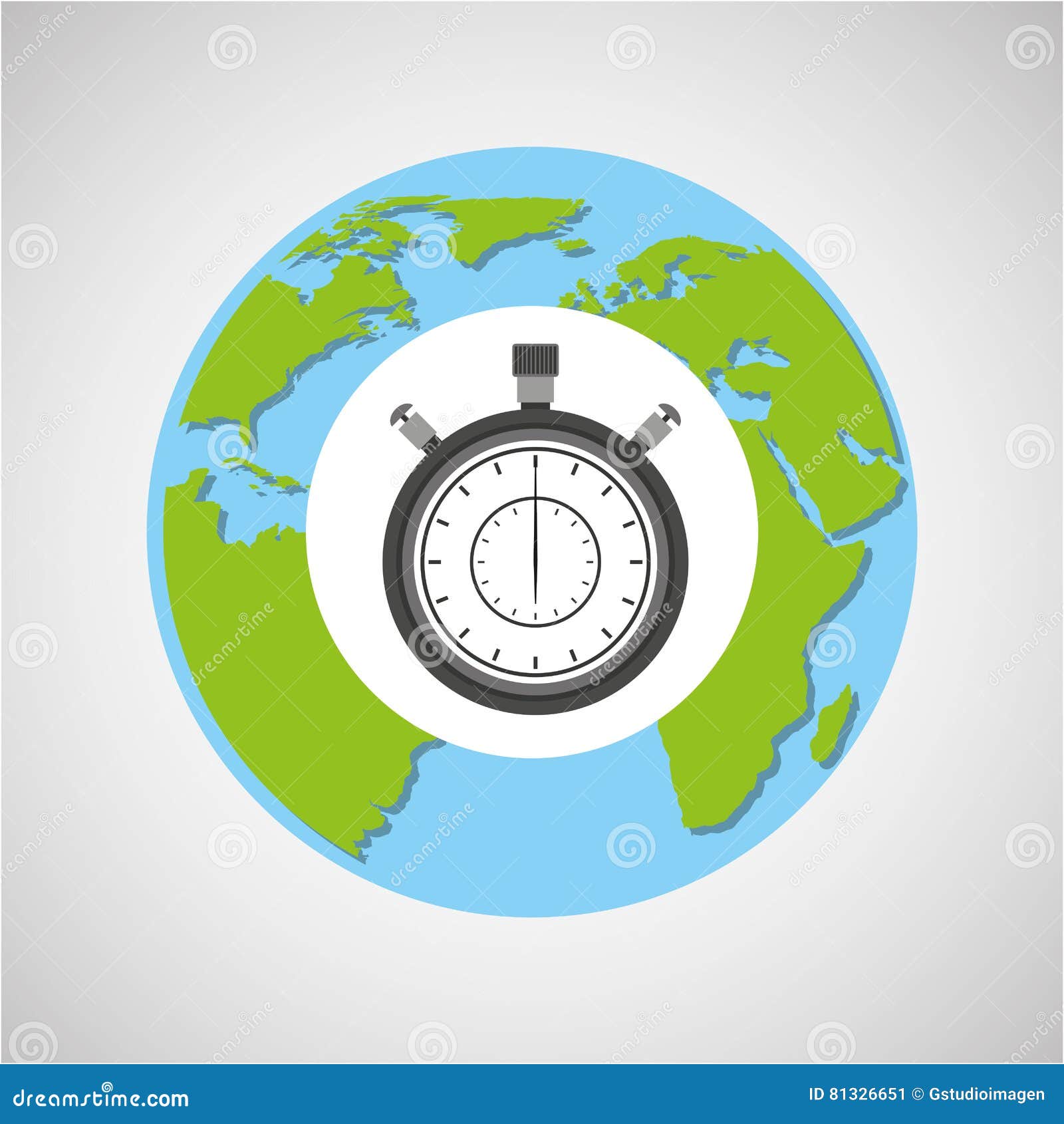 Globe World Delivery Clock Time Stock Vector - Illustration of earth ...