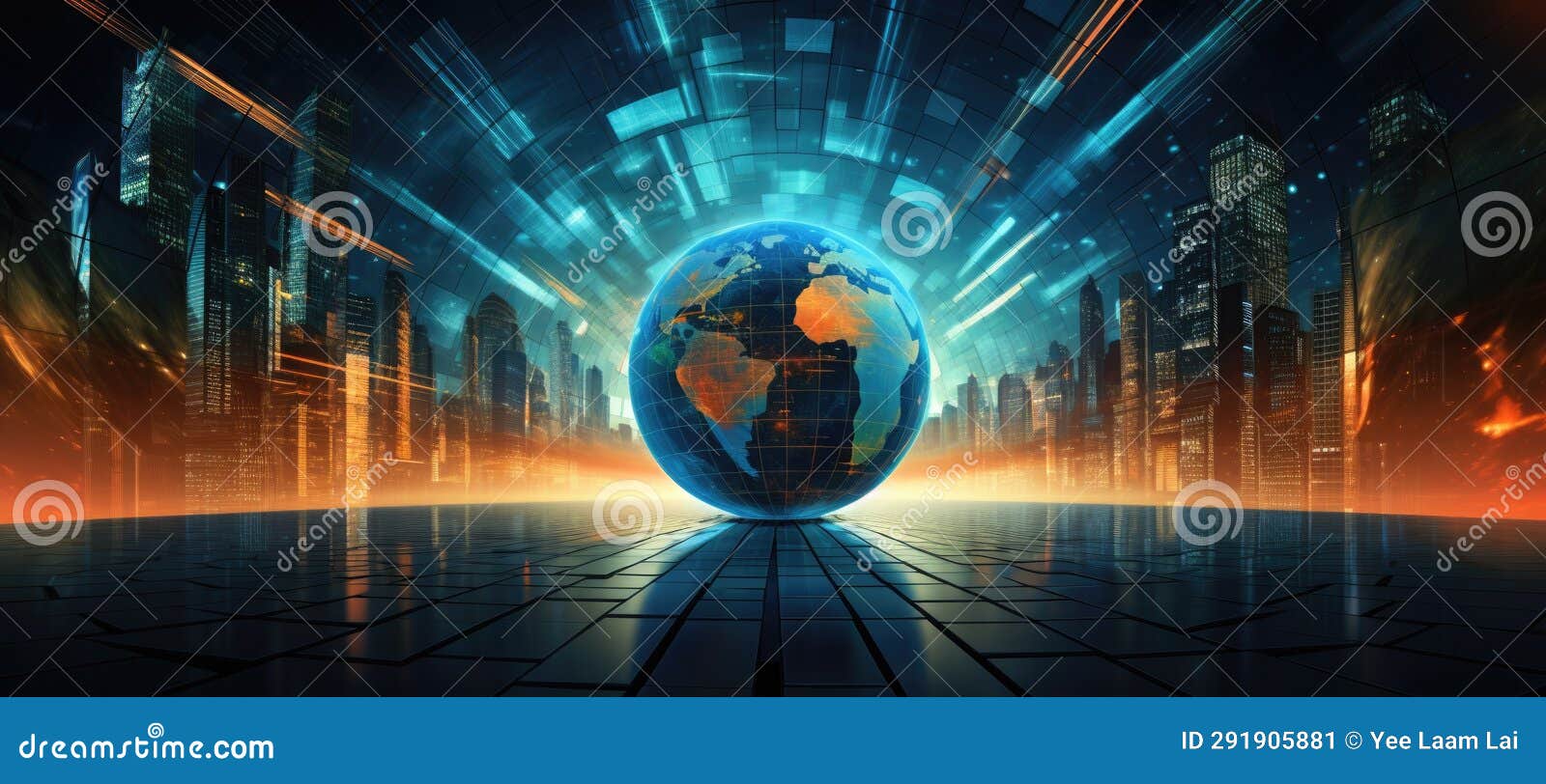 Globe World Earth Map Planet City, Ai Stock Image - Image of design ...