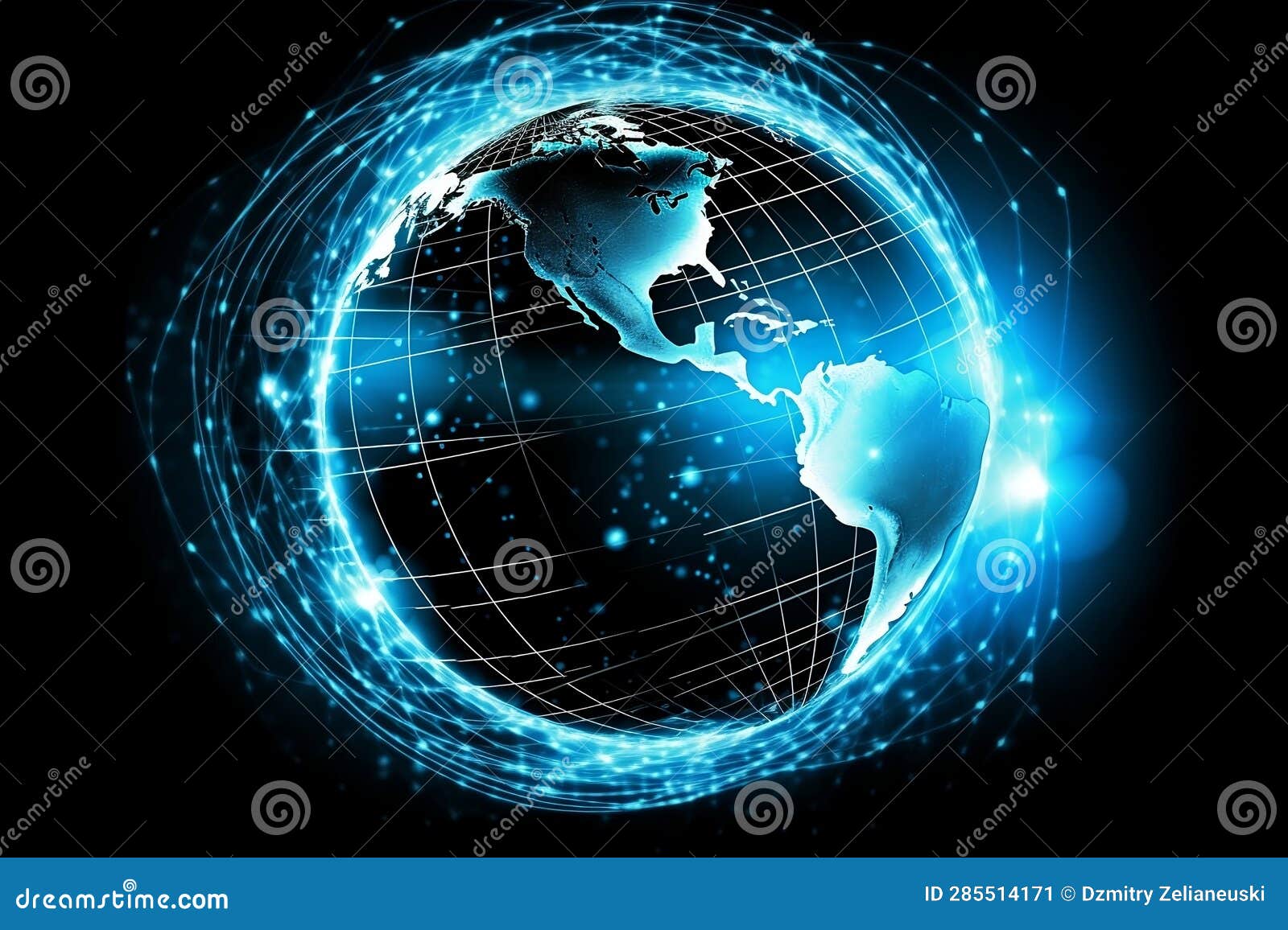 Globe on the World. Generative AI. Stock Illustration - Illustration of ...