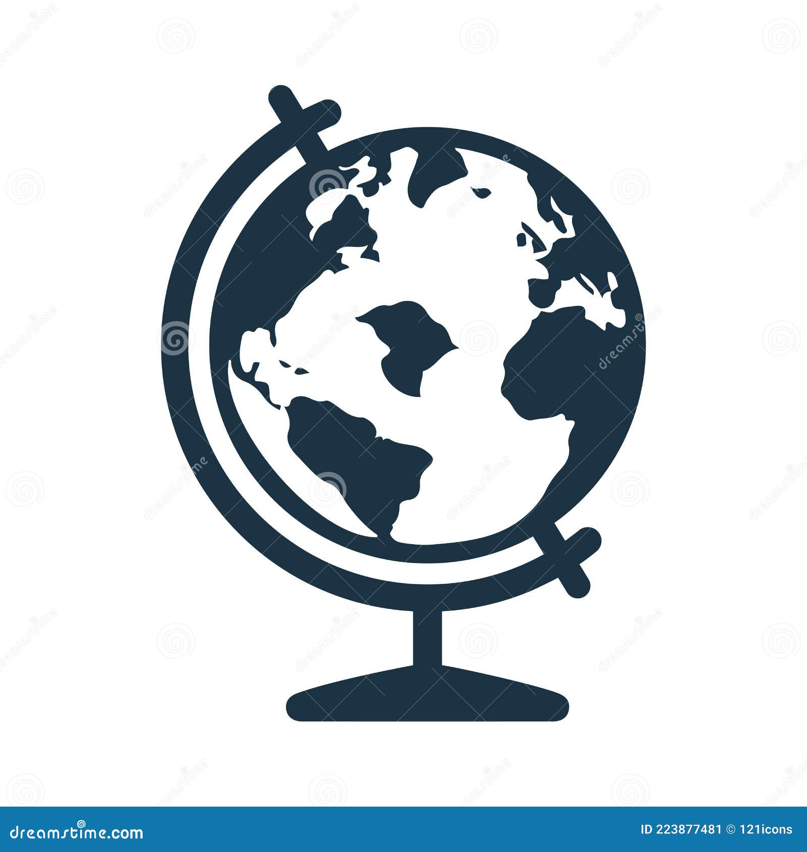 Globe, World Icon. Simple Editable Vector Design Isolated on a White ...