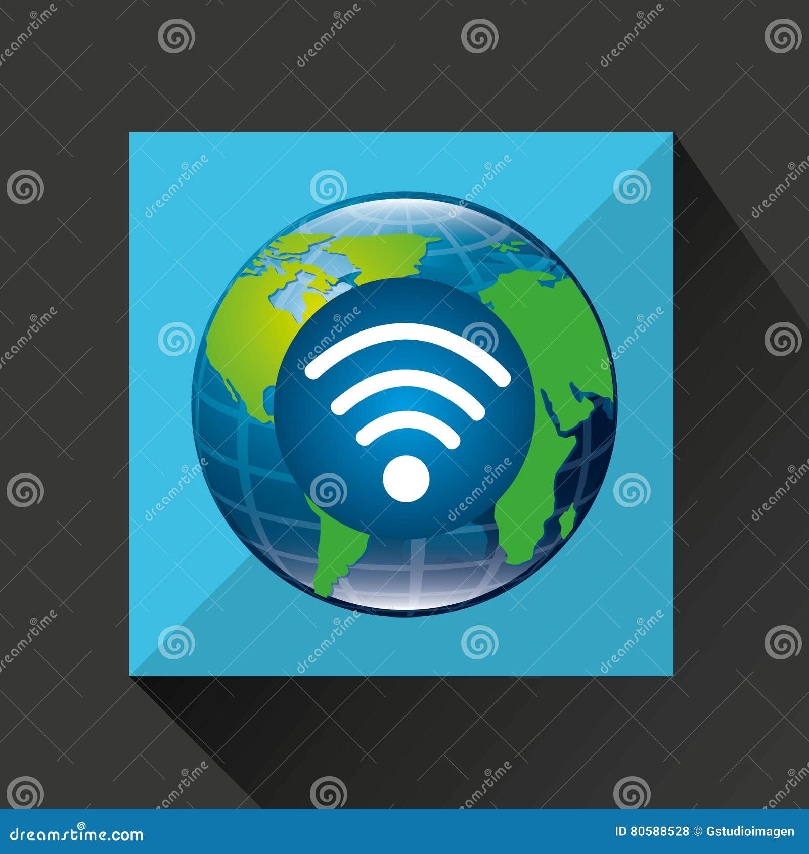 Globe World Internet Connection Service Stock Vector - Illustration of ...