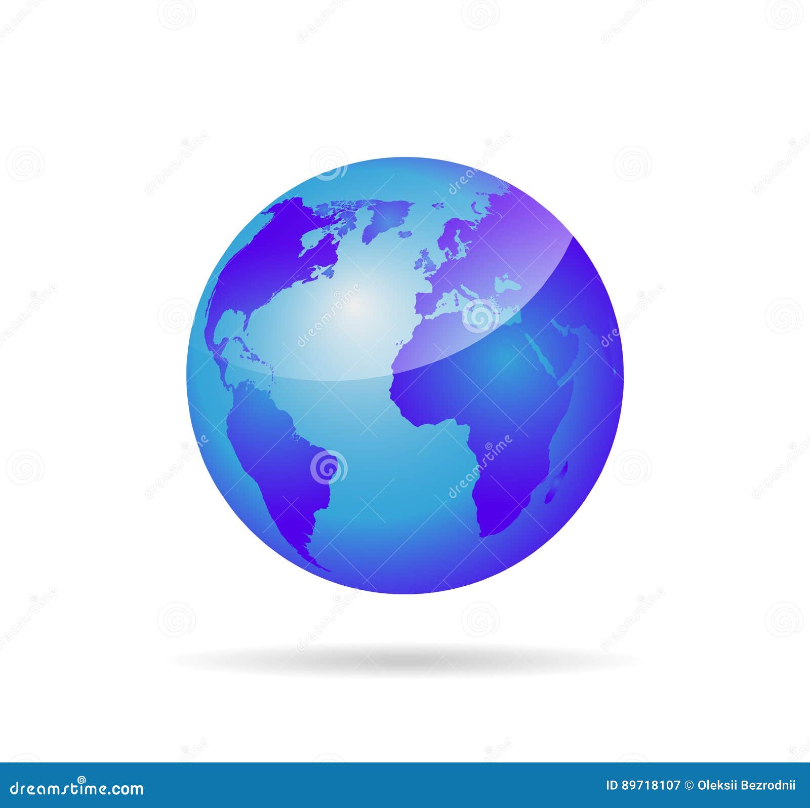 Globe with world map stock vector. Illustration of nature - 89718107