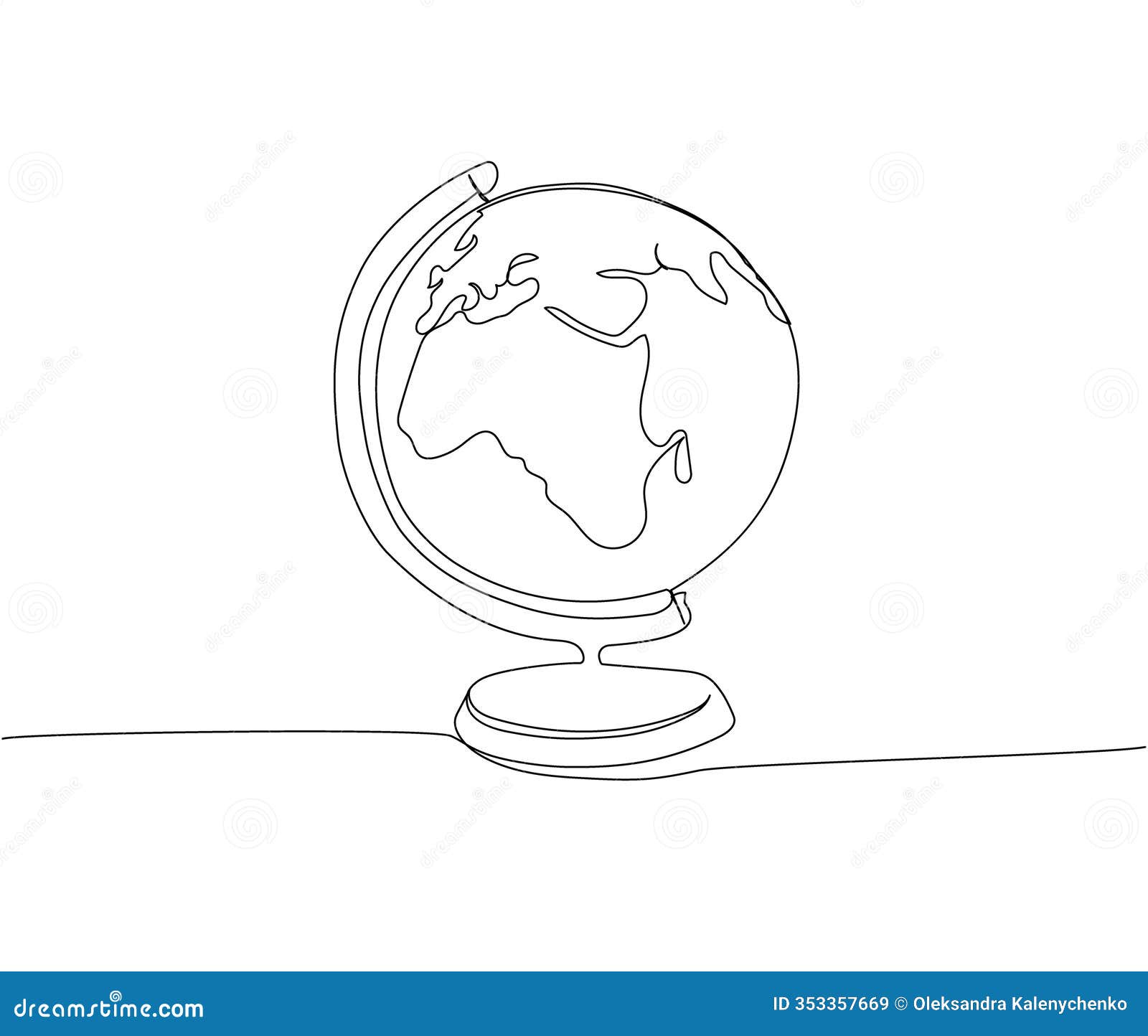 Globe, World Map, Geography, Study, Student Life, School One Line Art ...