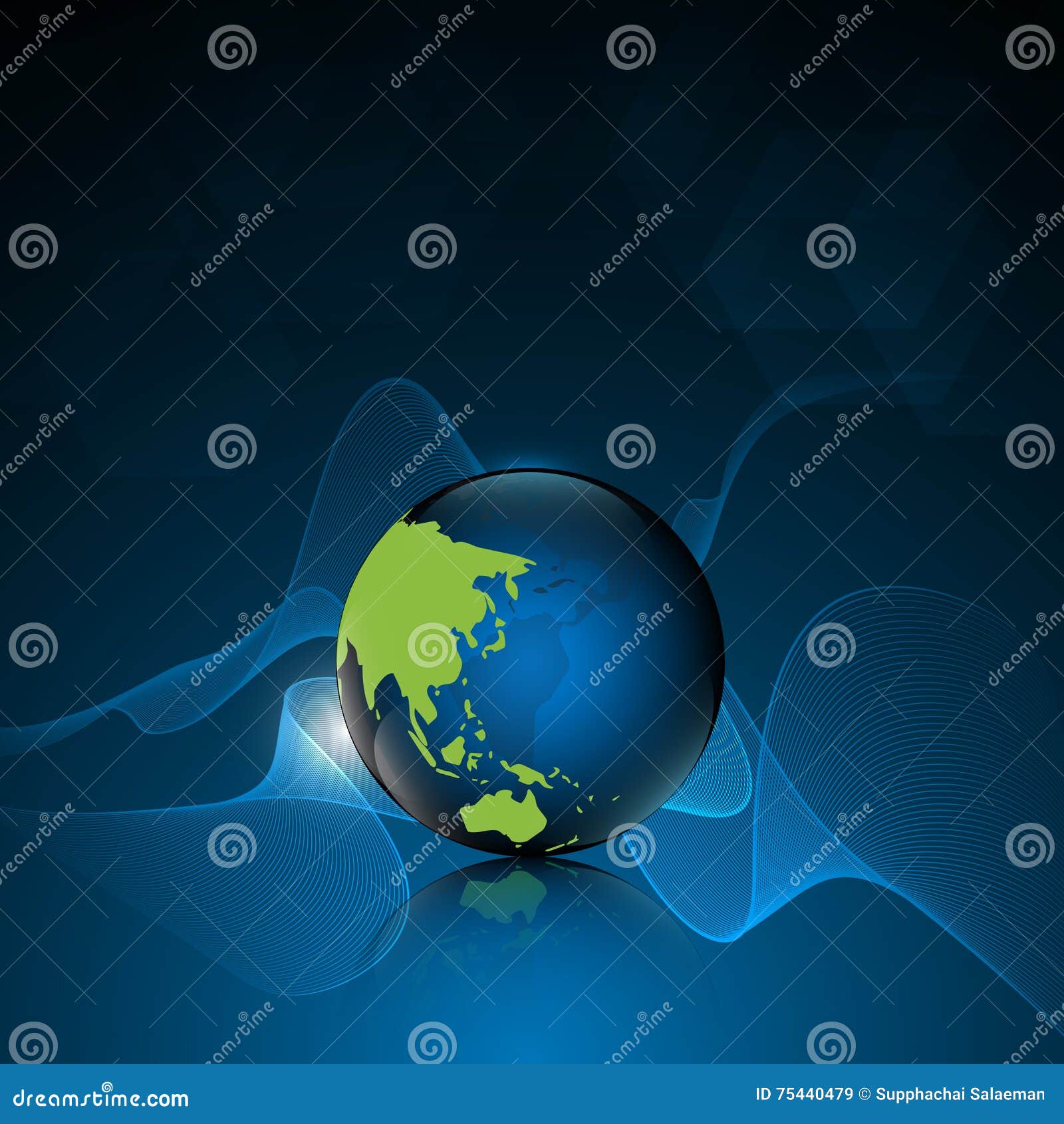 Globe with World Map Internet Networking Design Concept Banner ...