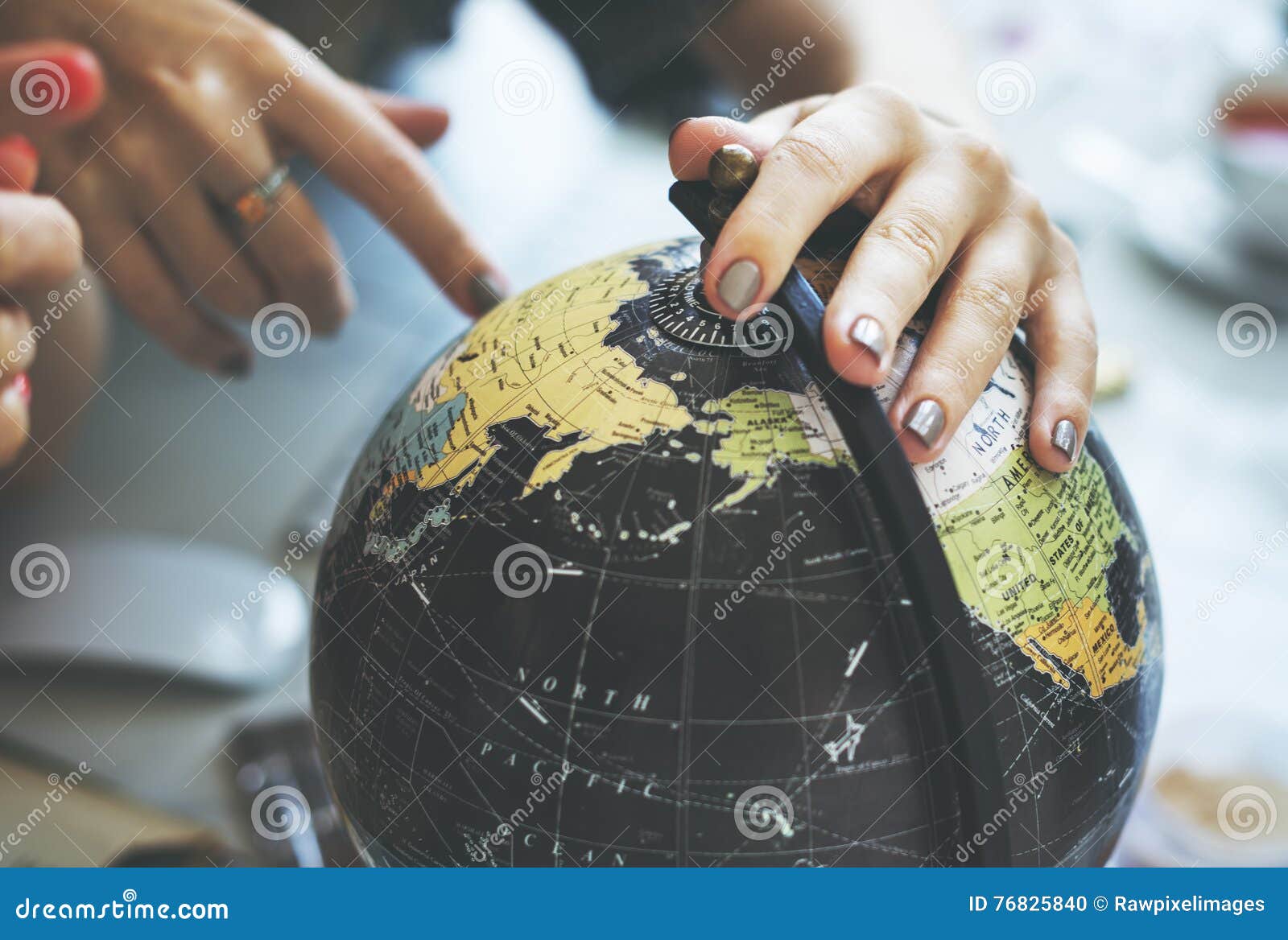 Globe World Map Travel Explore Destination Concept Stock Photo - Image ...