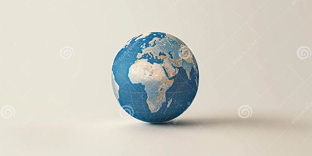 Globe with the World Map on a White Background Stock Photo - Image of ...
