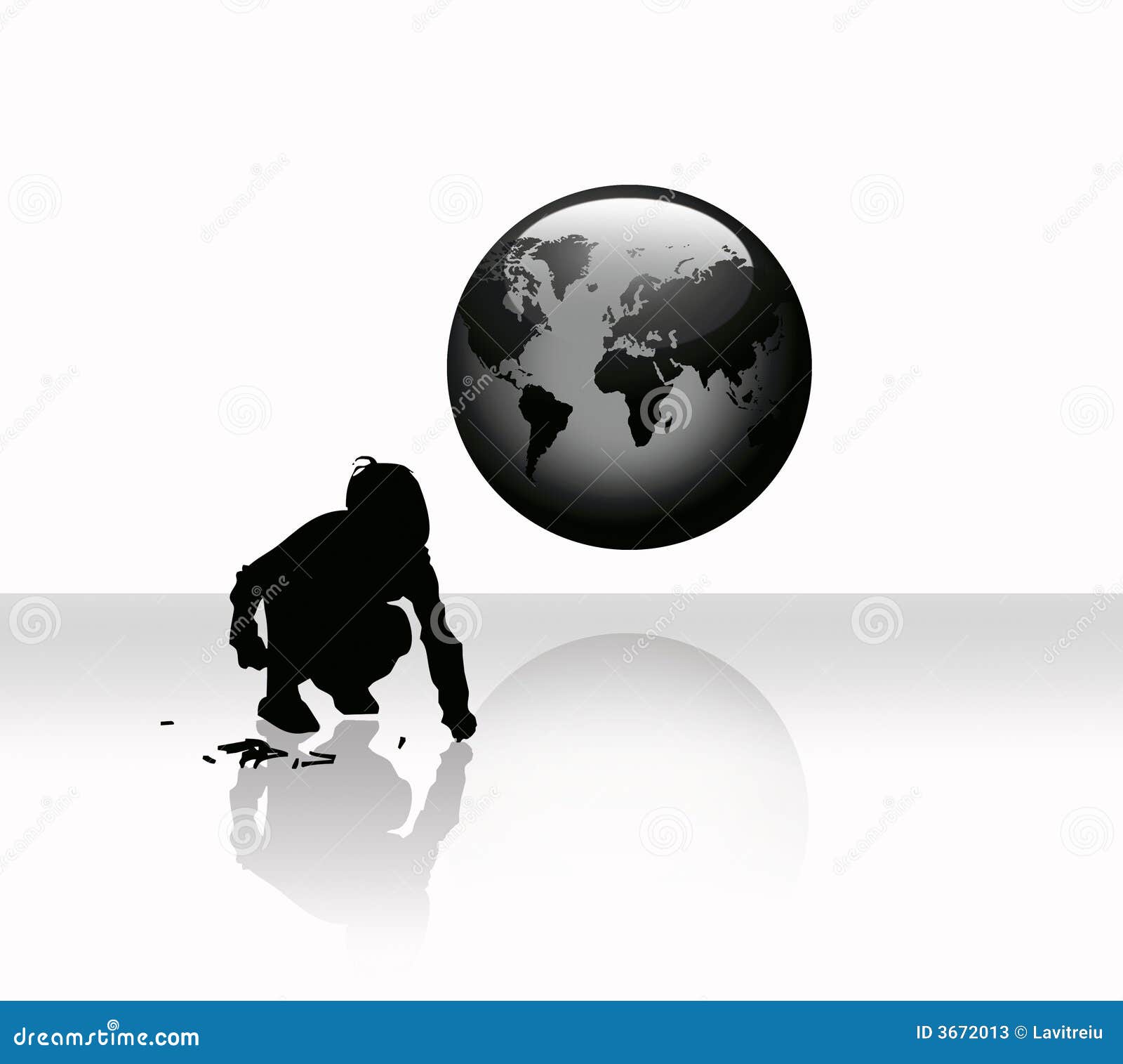 Globe, Worldmap and a Child Stock Vector - Illustration of problems ...