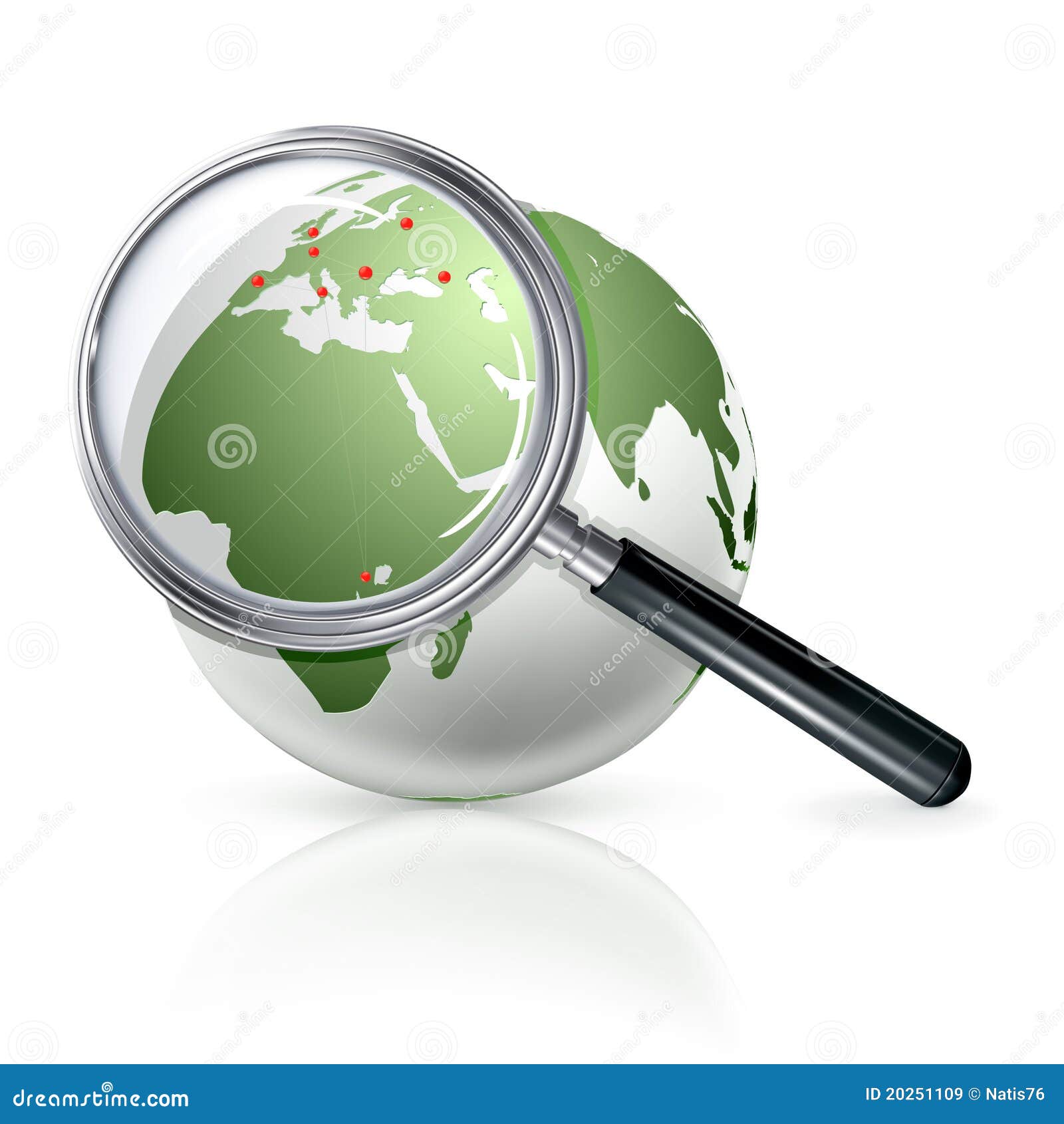 Globe zoom stock vector. Illustration of east, discover - 20251109