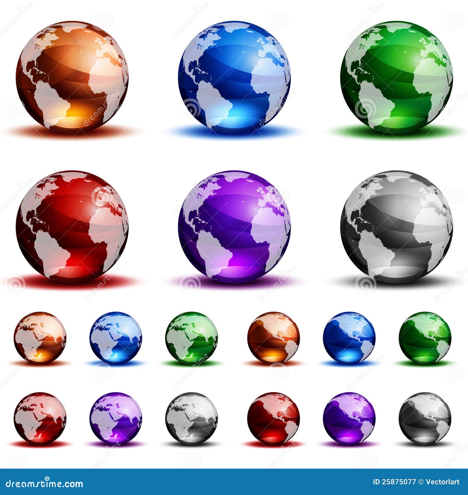 Row Of Color Globes Royalty-Free Stock Image | CartoonDealer.com #10456294