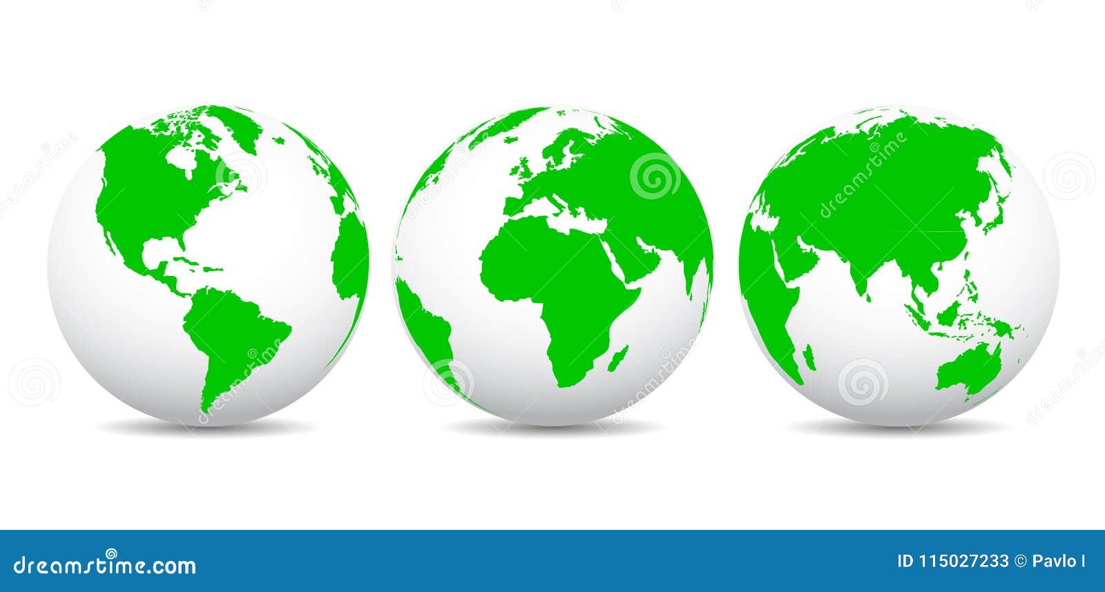 Globes with Continents - Vector Stock Vector - Illustration of globes ...