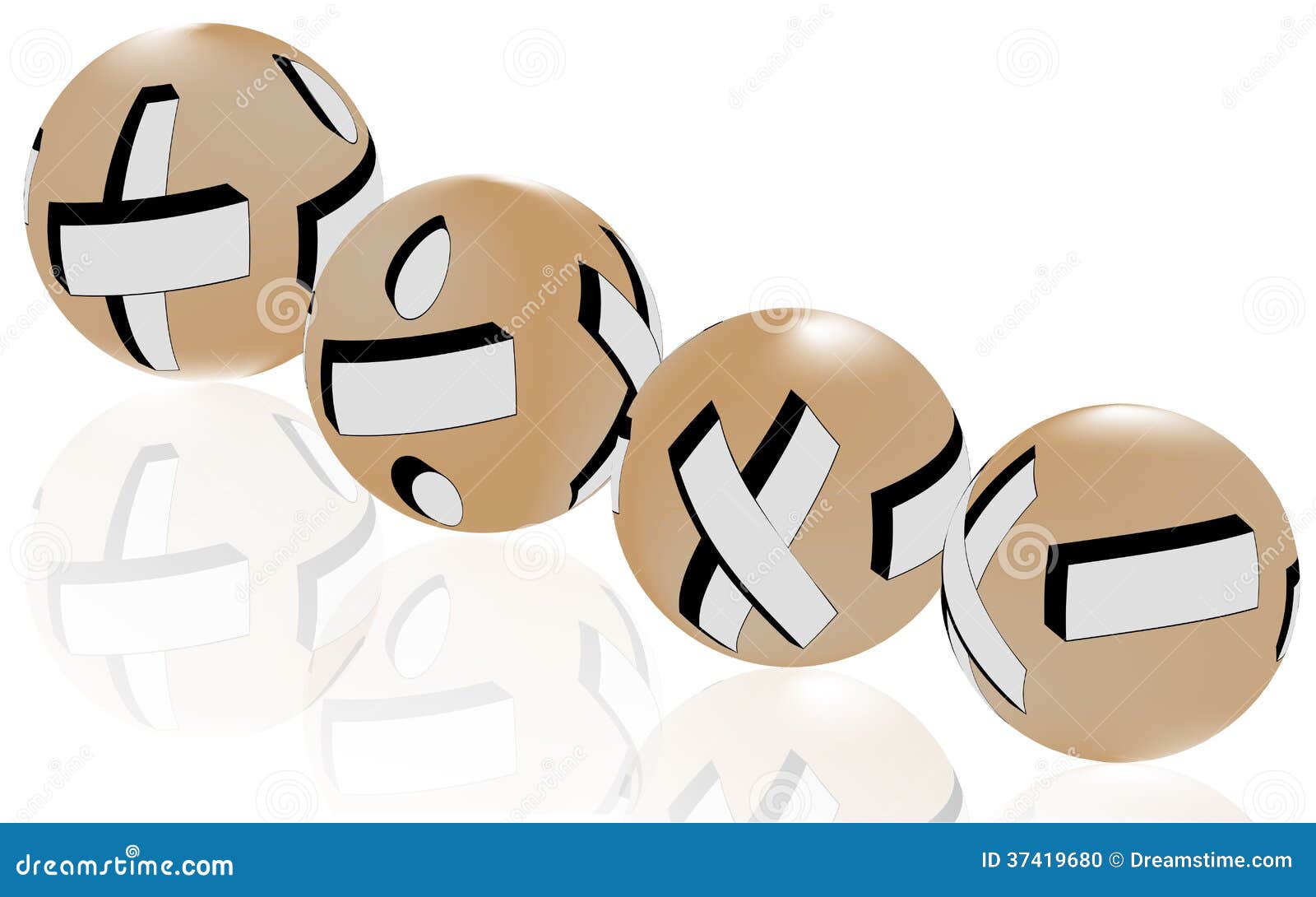 Globes of math symbols stock illustration. Illustration of continuous ...
