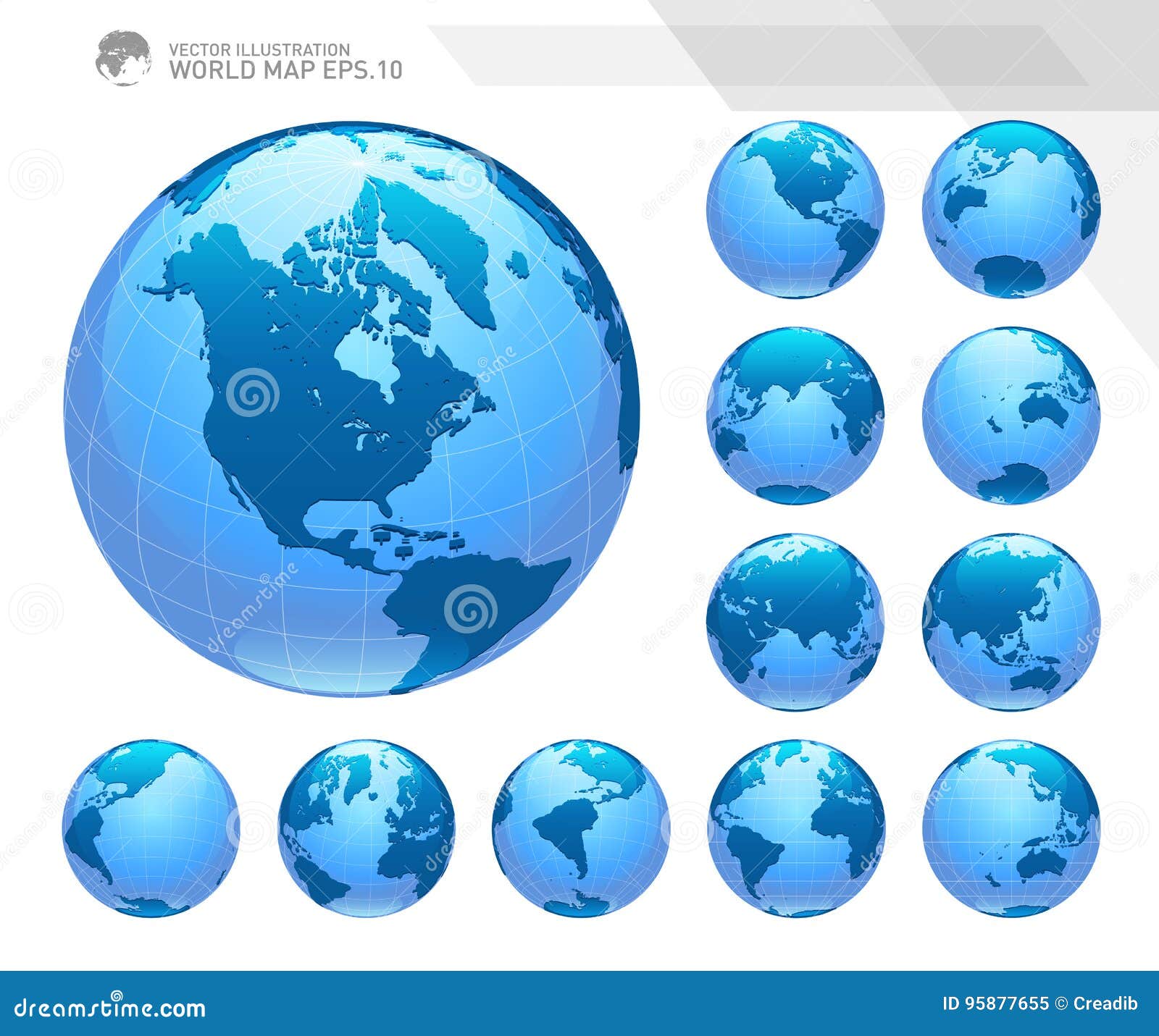 Globes Showing Earth with All Continents. Digital World Globe Vector ... Globes Showing Earth with All Continents. Digital World Globe Vector ...