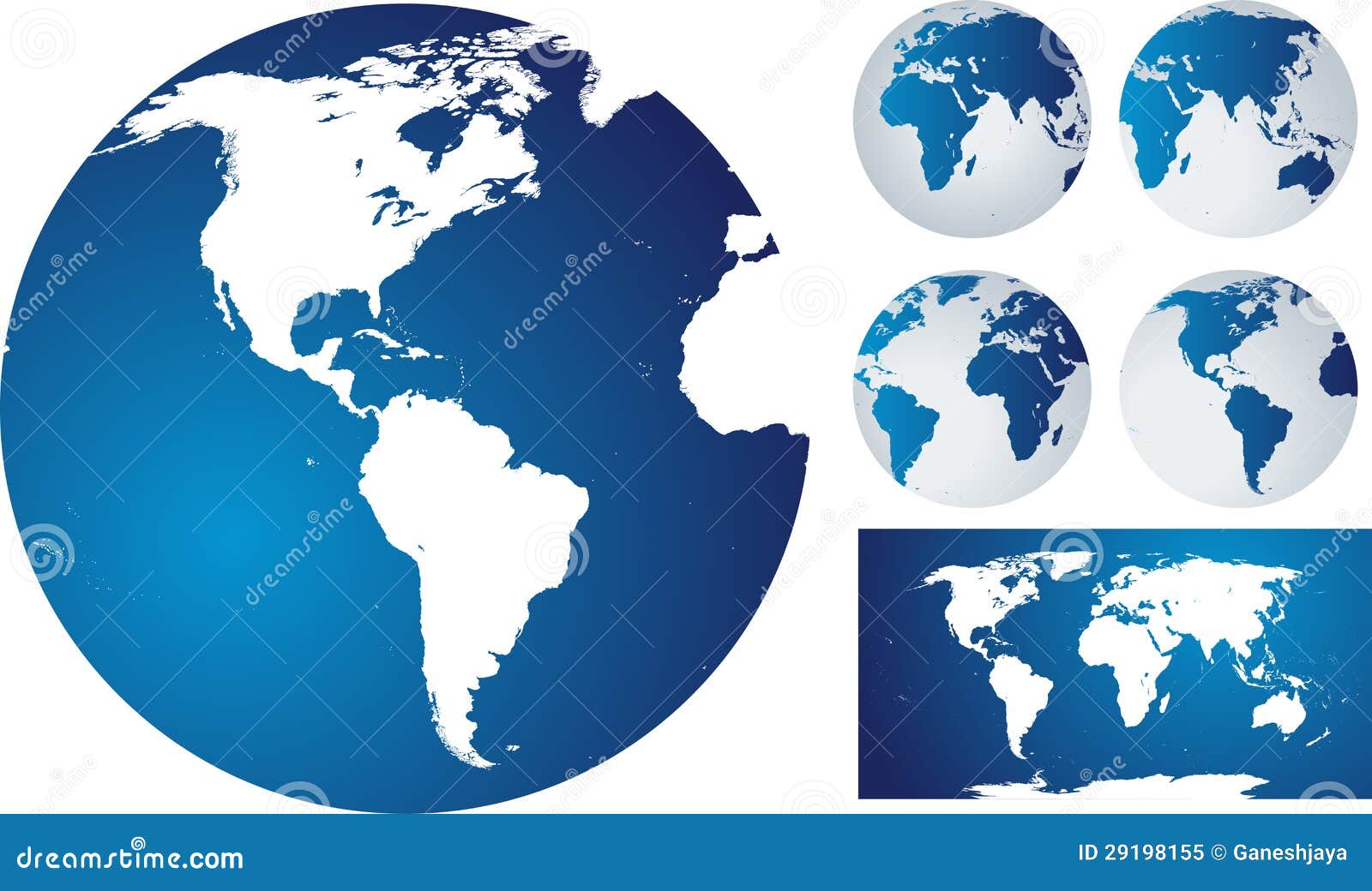 Globes and world map stock vector. Illustration of continents - 29198155