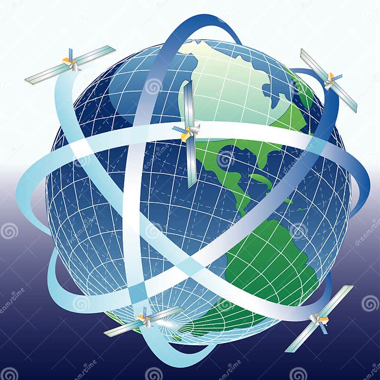 Globesatelite6208 stock vector. Illustration of elements - 4234714
