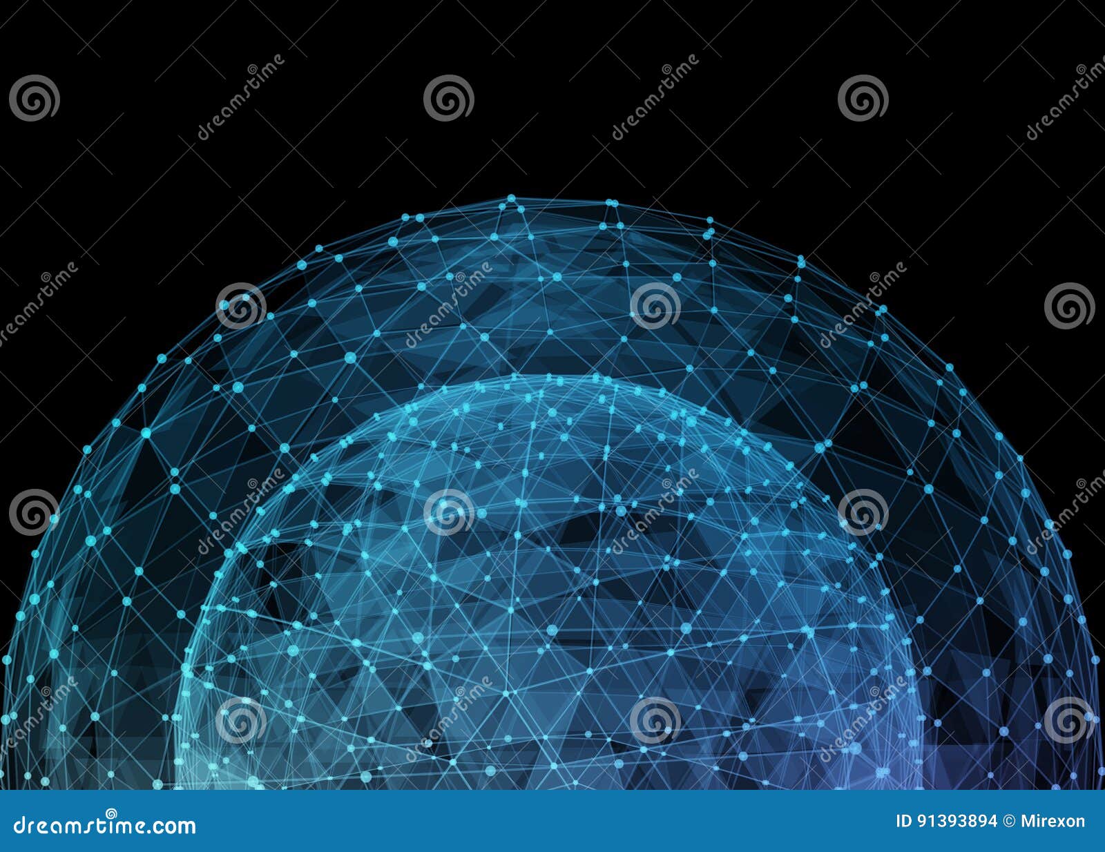 Globo abstrato da rede ilustração stock. Ilustração de wallpaper - 91393894