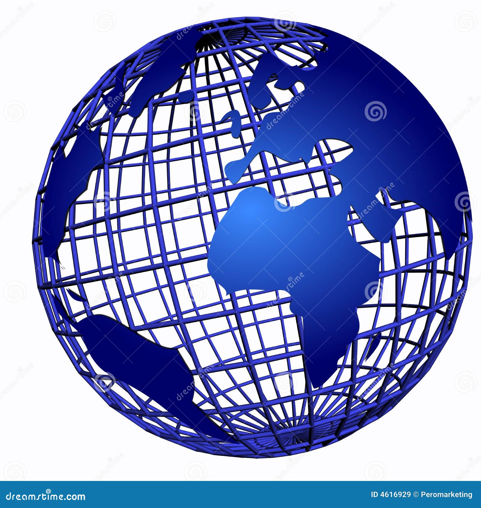 Globo azul 3d de Darl ilustração stock. Ilustração de cremalheira - 4616929