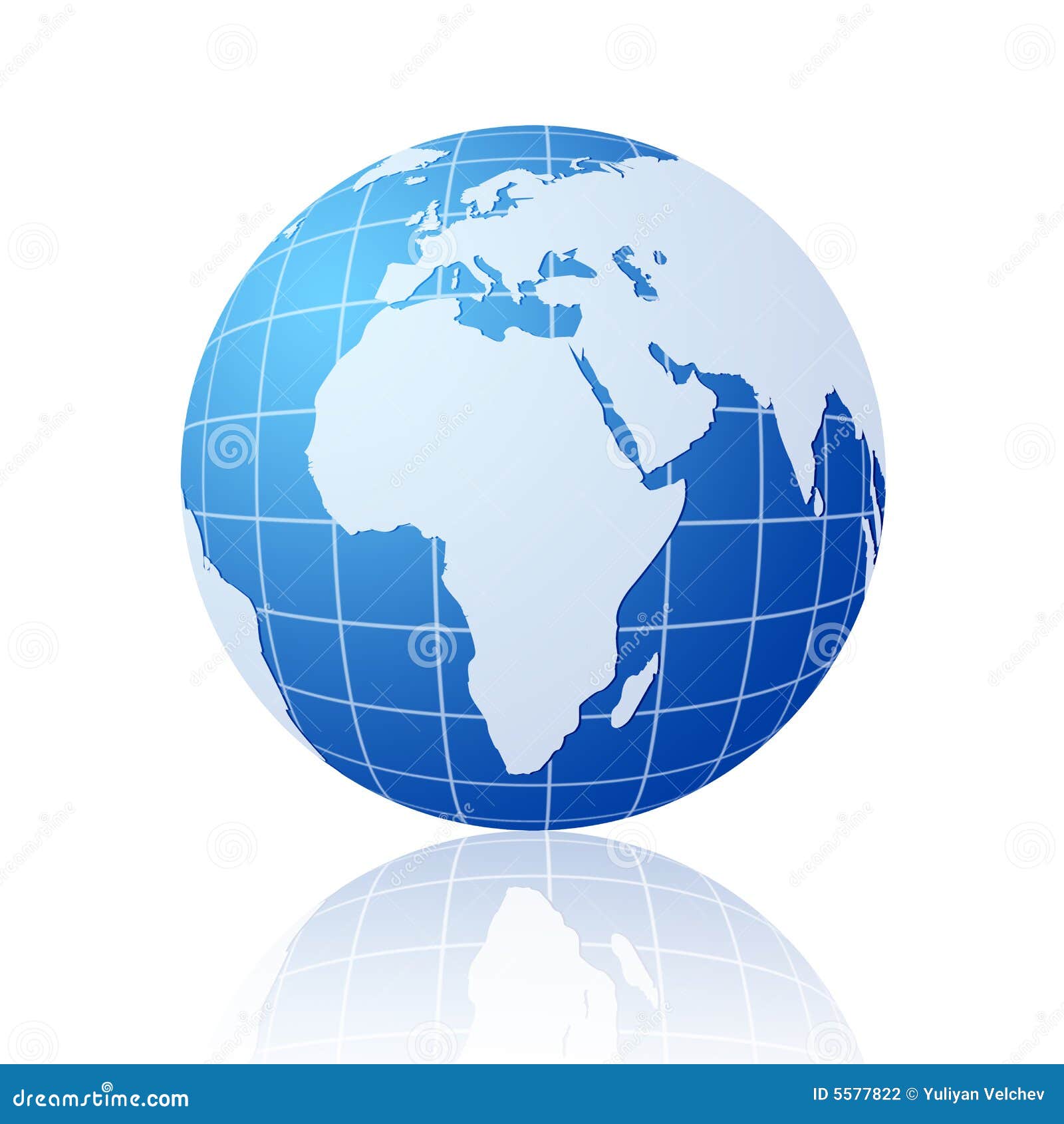 Globo azul del mundo stock de ilustración. Ilustración de ...