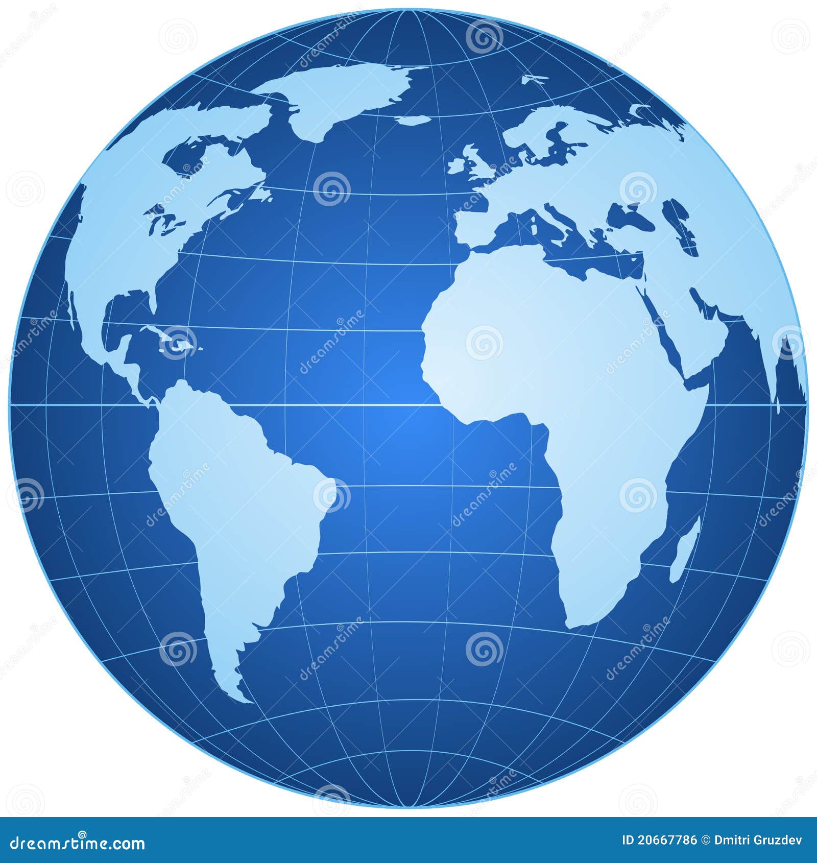 Globo azul isolado ilustração do vetor. Ilustração de moderno - 20667786