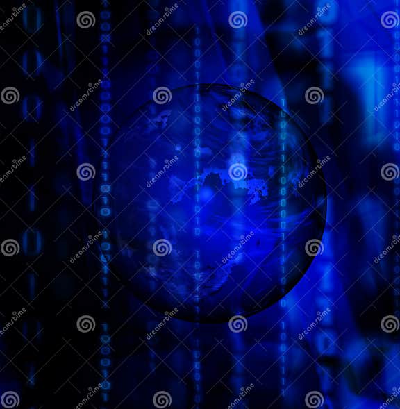 Globo binario stock de ilustración. Ilustración de binario - 102499