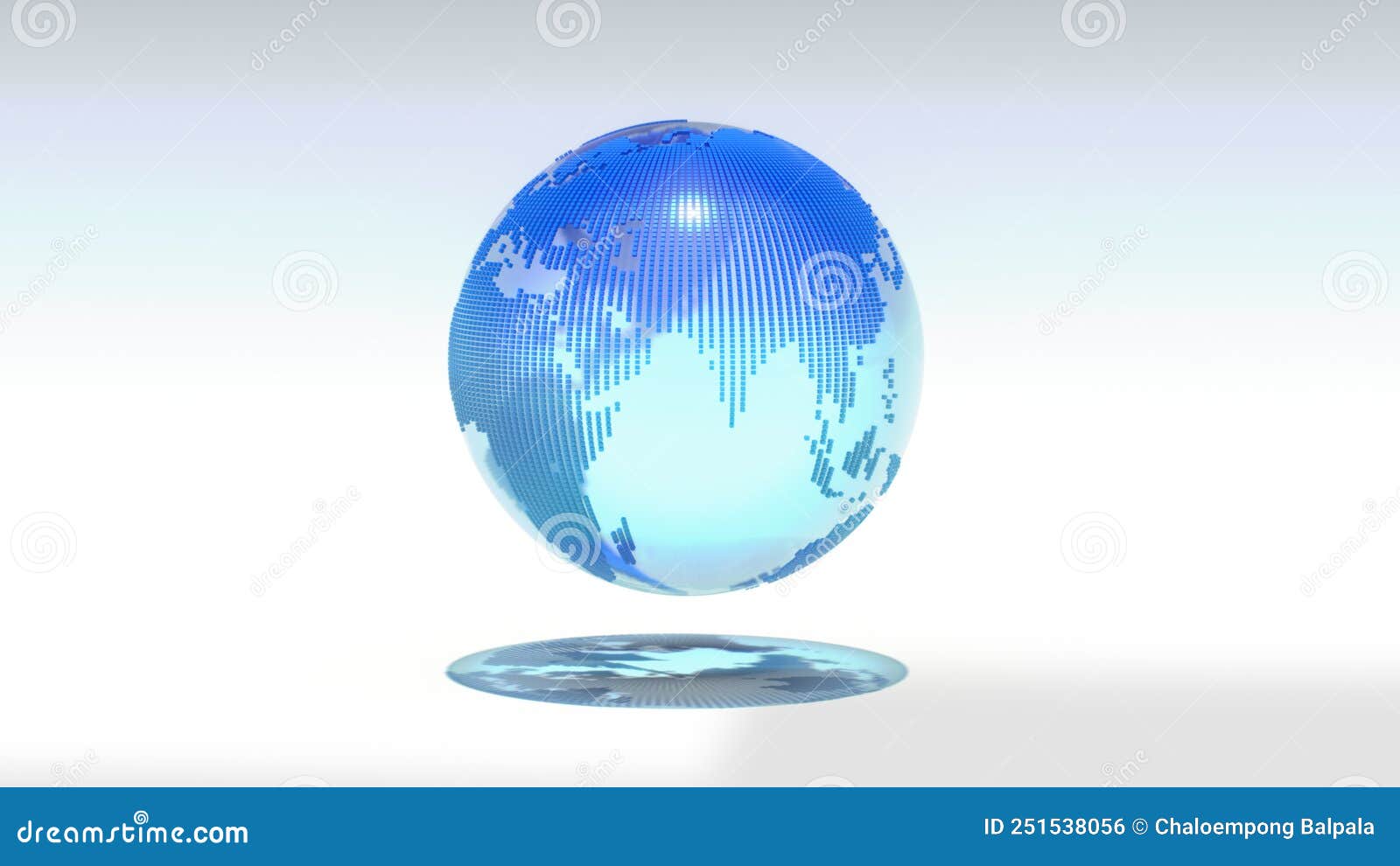 Globo Con Mapa Del Mundo Transparente. Stock de ilustración ...