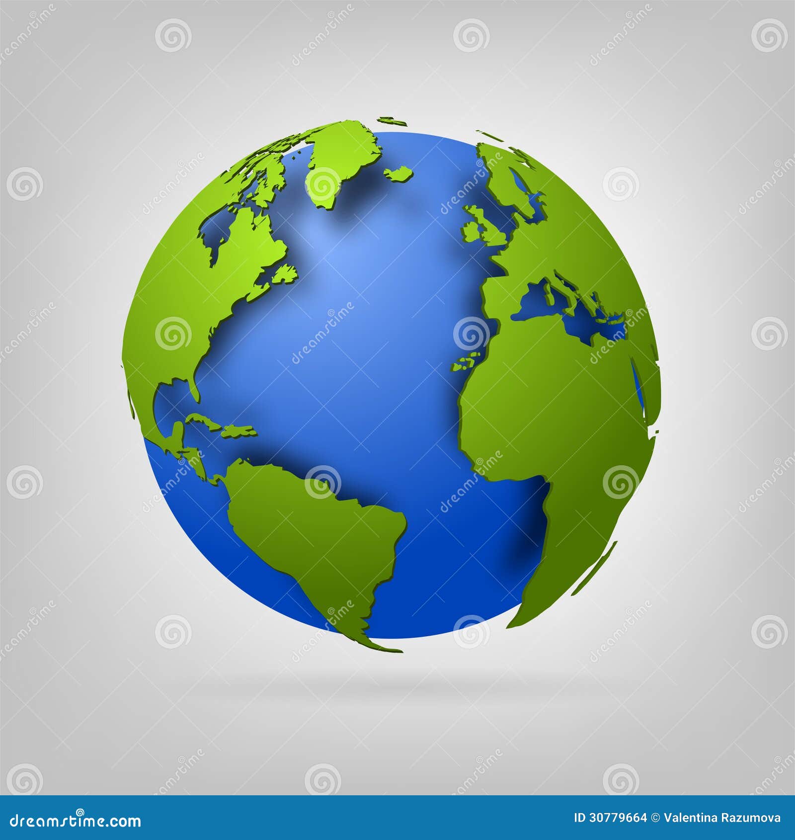 Globo 3d del mundo. ilustración del vector. Ilustración de digital ...