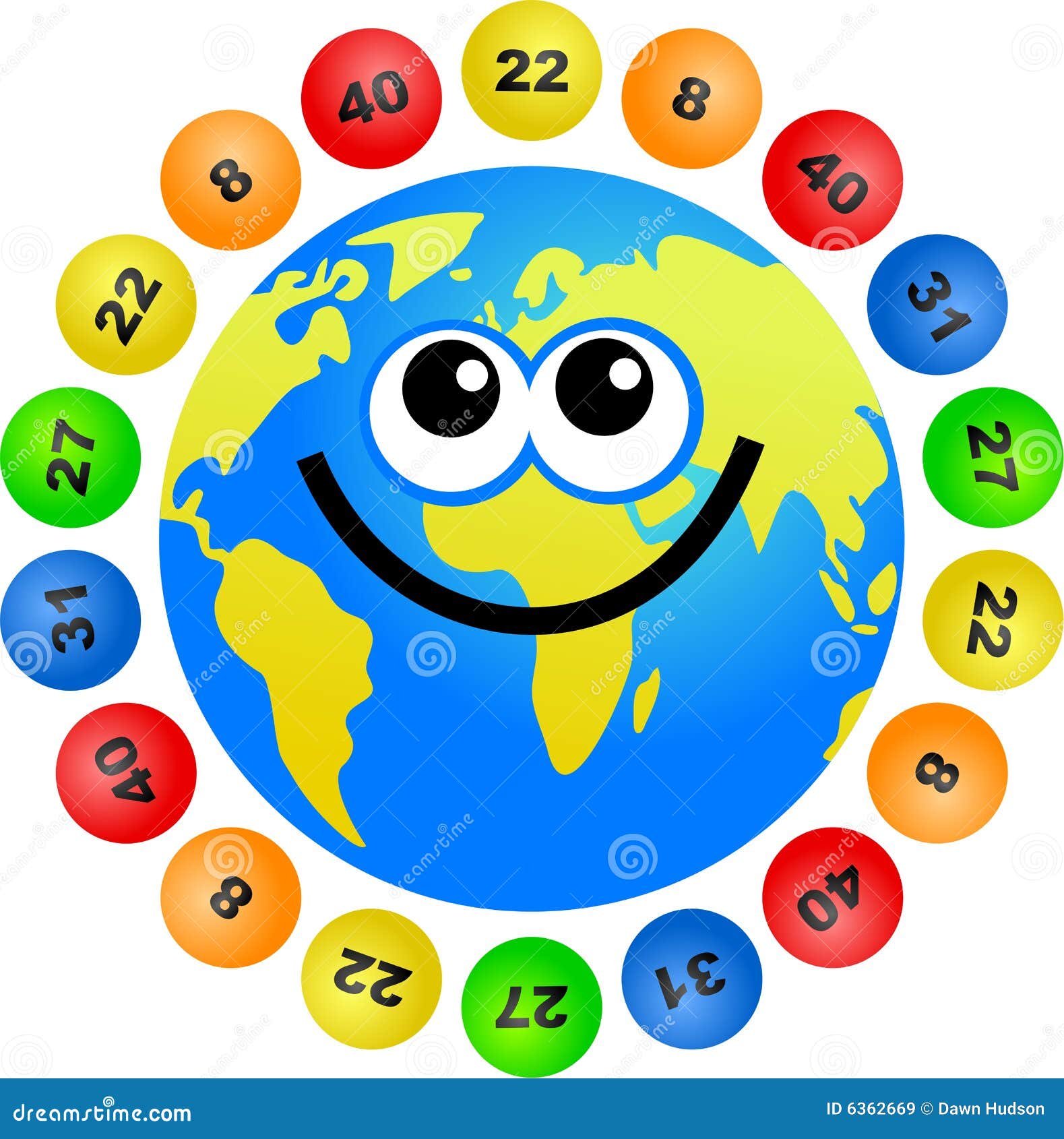 Globo da lotaria ilustração stock. Ilustração de sorrir - 6362669