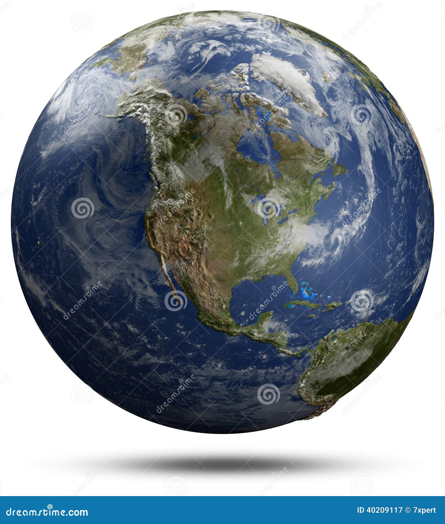 Globo Da Terra - America Do Norte Ilustração Stock - Ilustração de ...