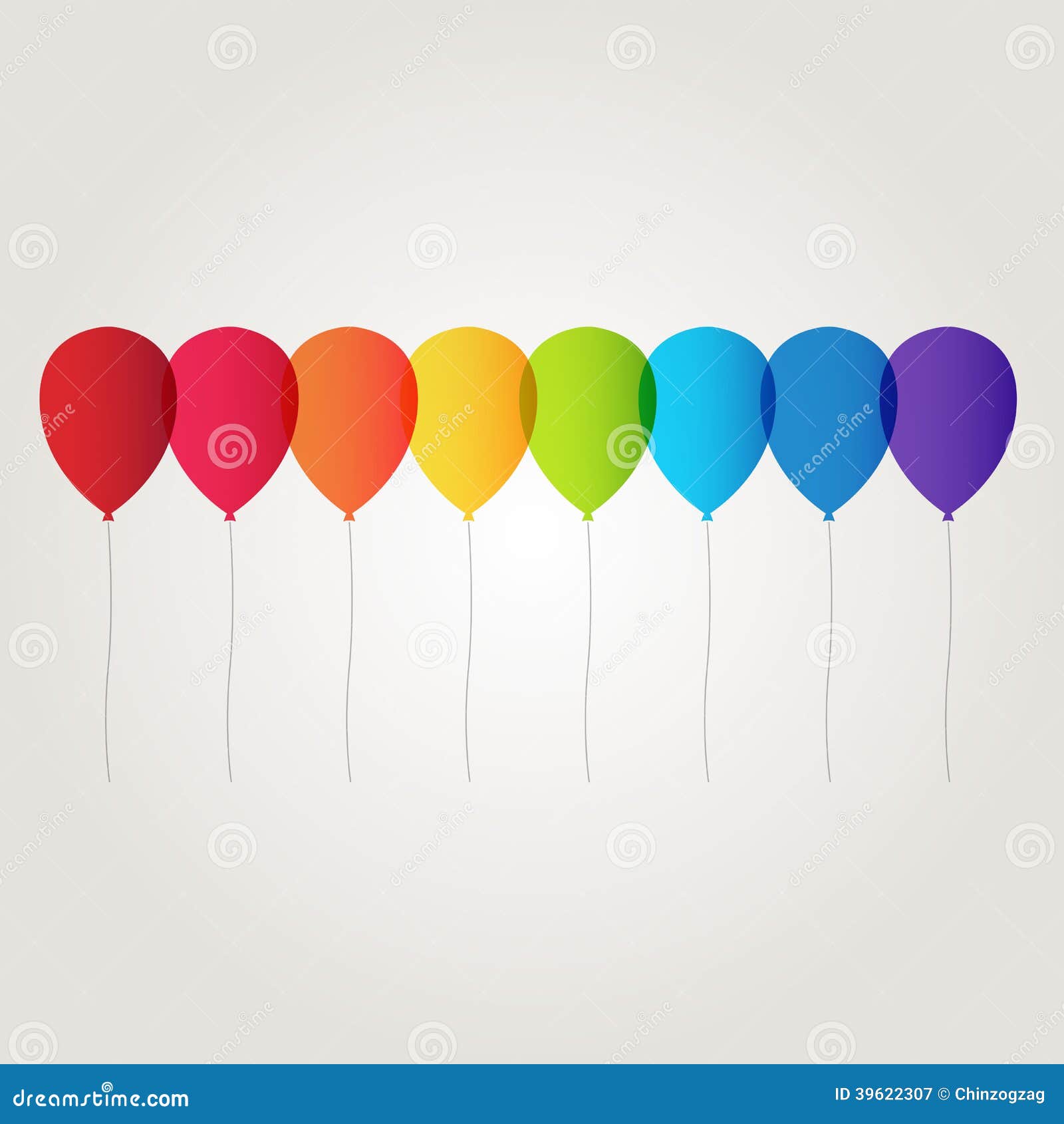 Globo del arco iris ilustración del vector. Ilustración de color - 39622307