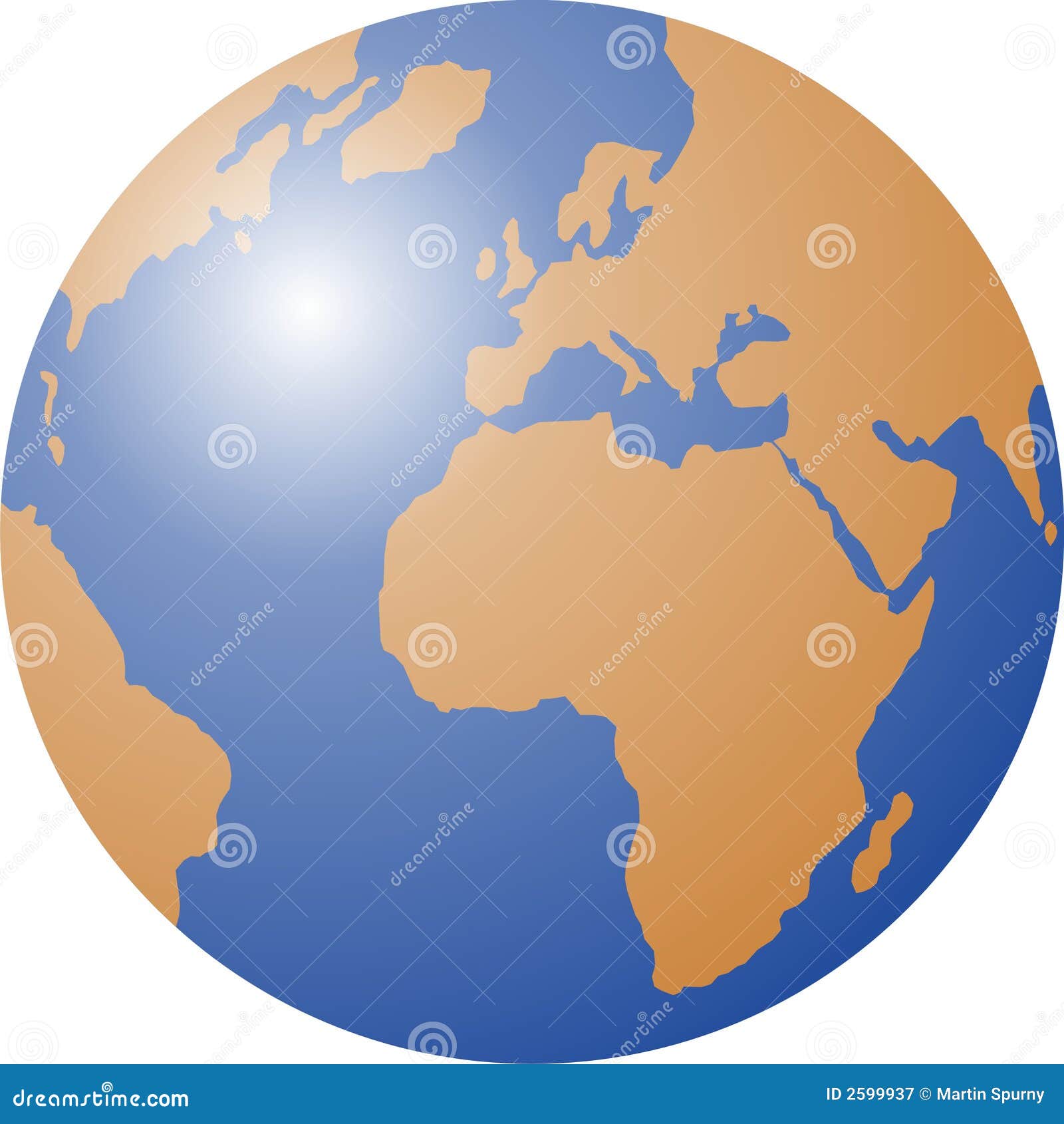 Globo del mundo ilustración del vector. Ilustración de azul - 2599937