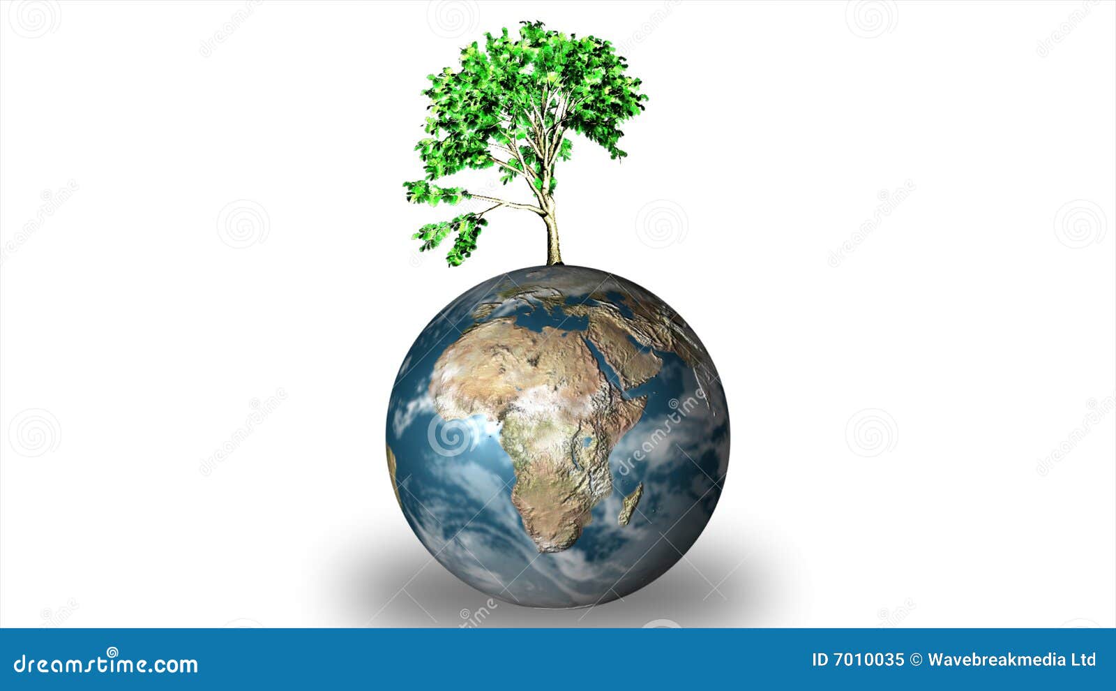 Globo Del Mundo Con La Planta Stock de ilustración - Ilustración de ...