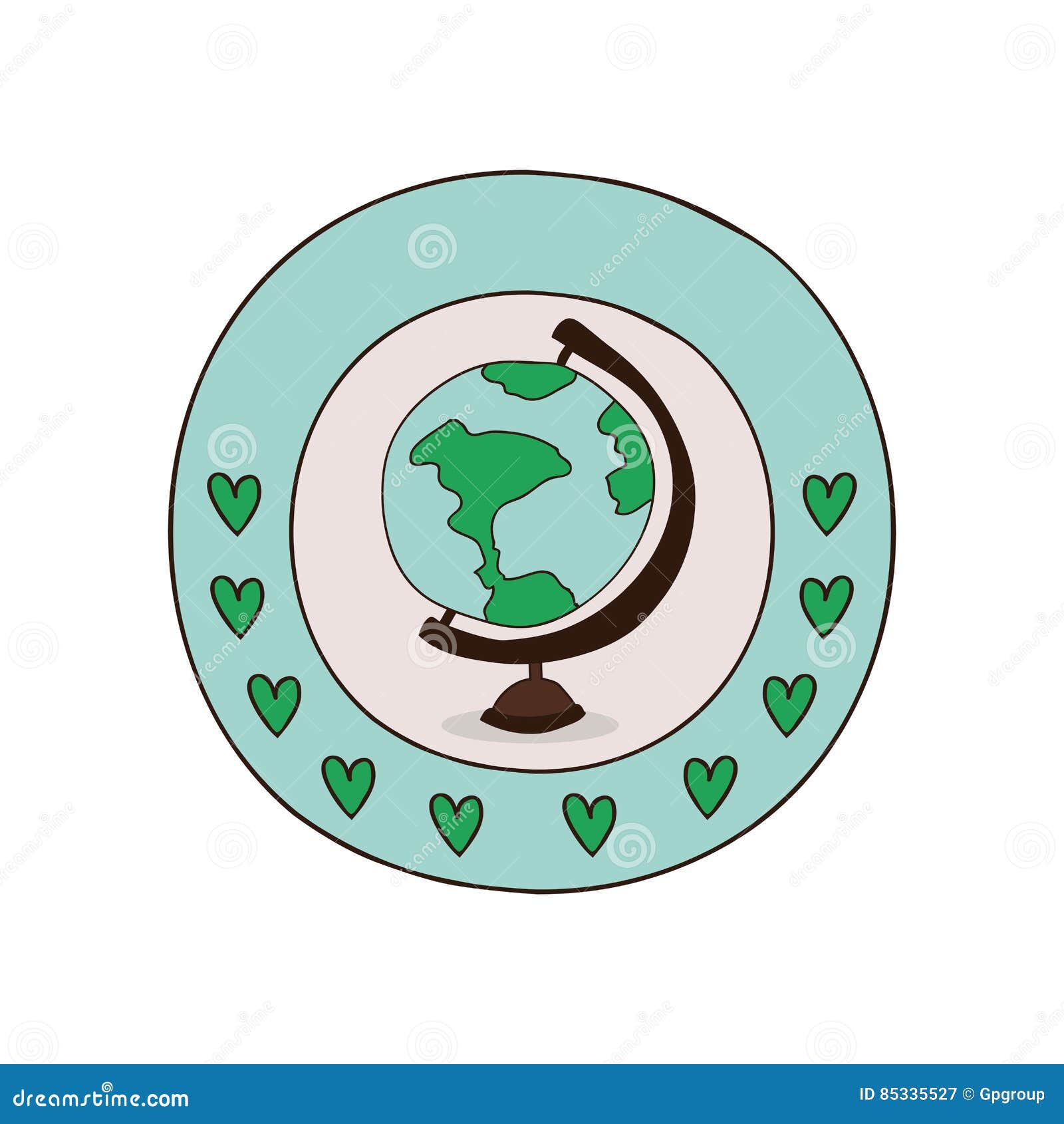 Globo Del Mundo De La Escuela Stock de ilustración - Ilustración de ...