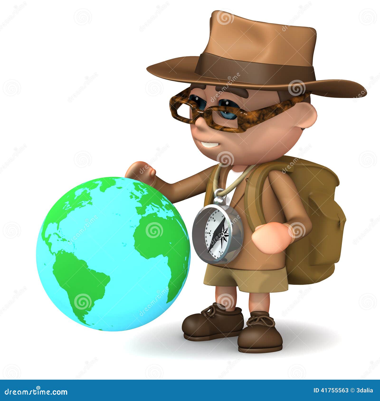 Globo dell'esploratore 3d illustrazione di stock. Illustrazione di ...