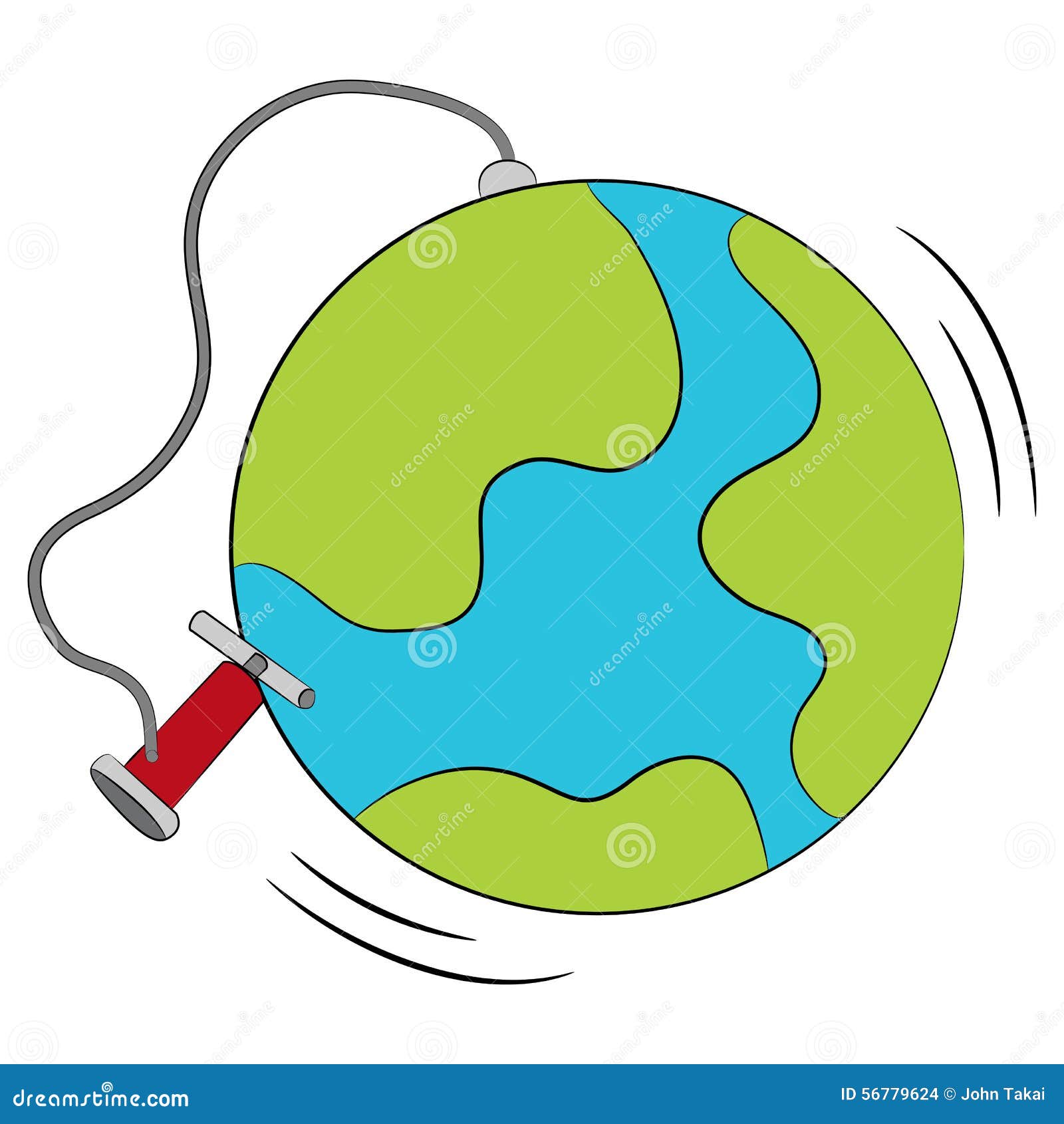 Globo Desinflado Que Es Inflado Ilustración del Vector - Ilustración de ...