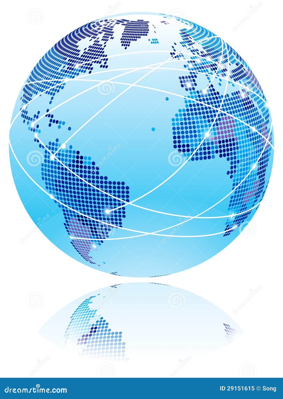 Globo do Internet ilustração do vetor. Ilustração de azul - 29151615