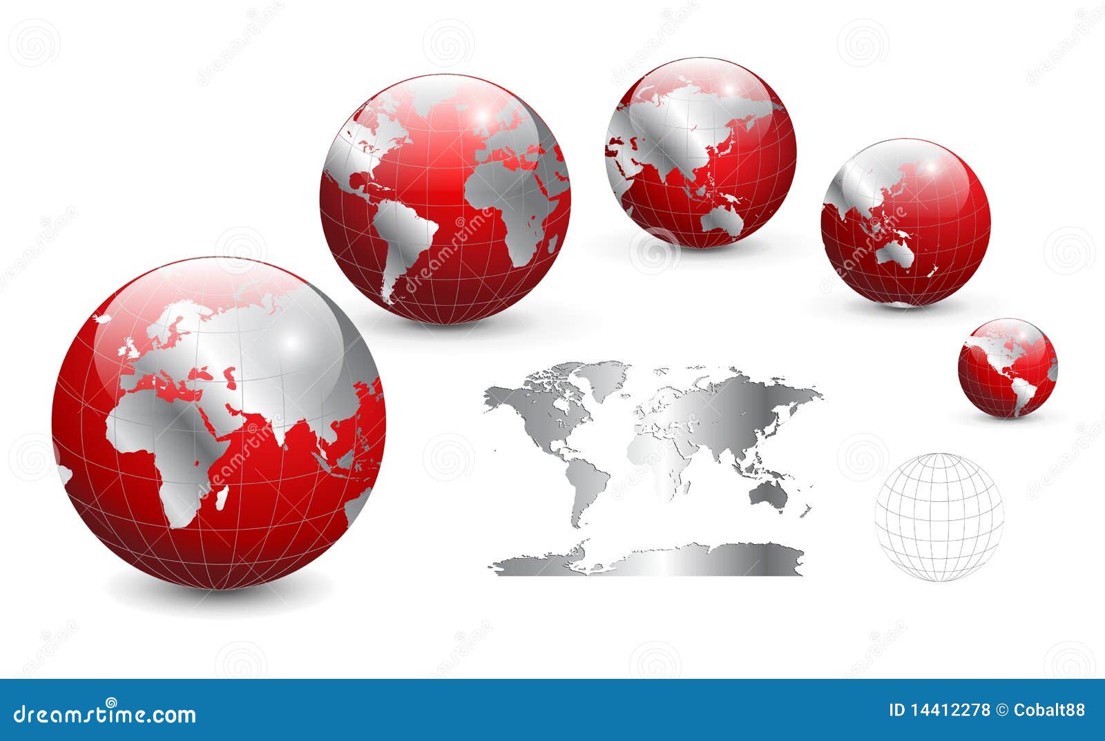 Globo e mapa do mundo ilustração do vetor. Ilustração de mapa - 14412278