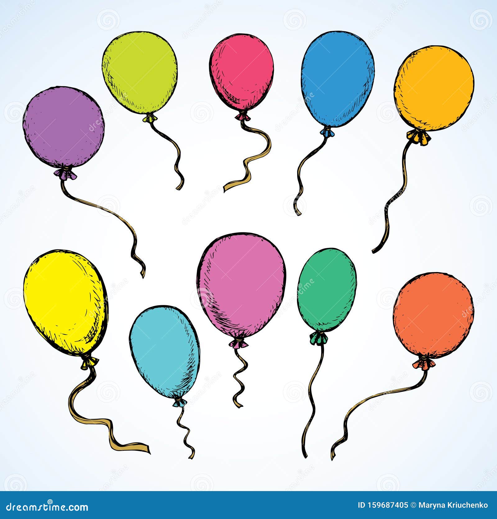 Globo Inflable. Dibujo De Vectores Ilustración del Vector - Ilustración ...