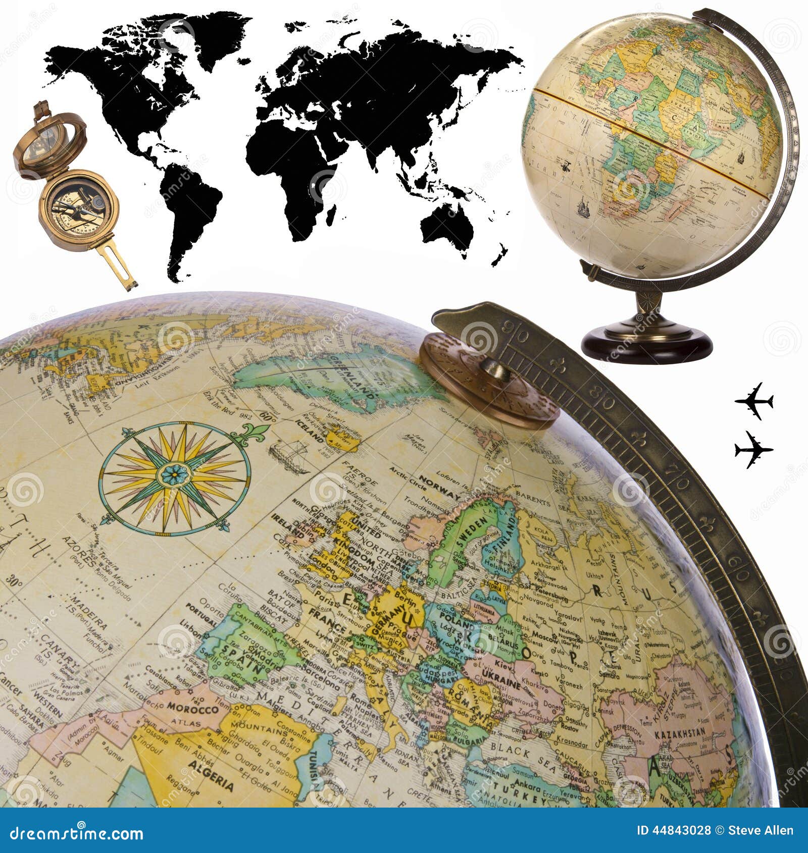 Globo - Mapa Do Mundo - Isolado Foto de Stock - Imagem de entalhe ...