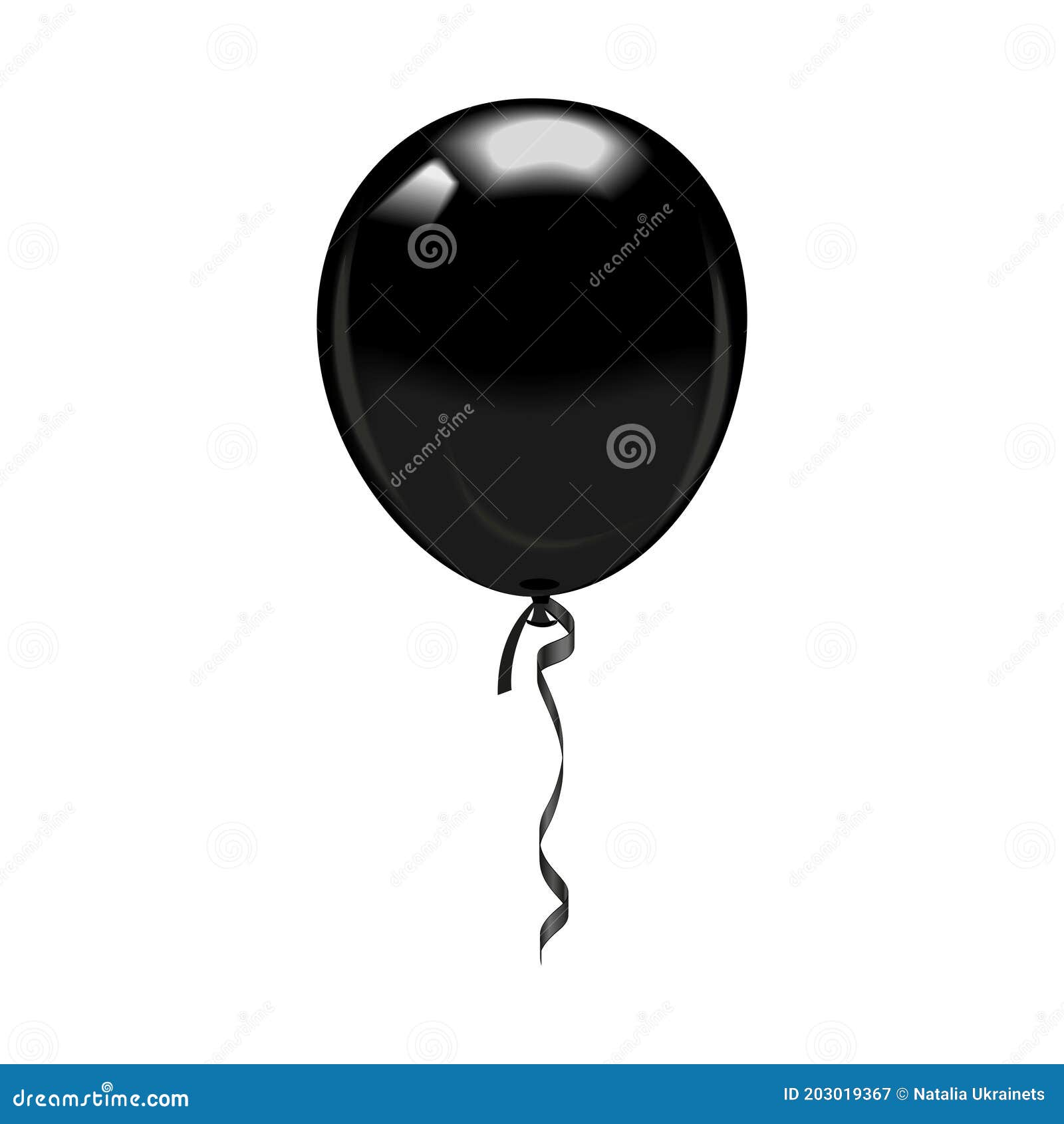 Globo negro ilustración del vector. Ilustración de concepto - 203019367