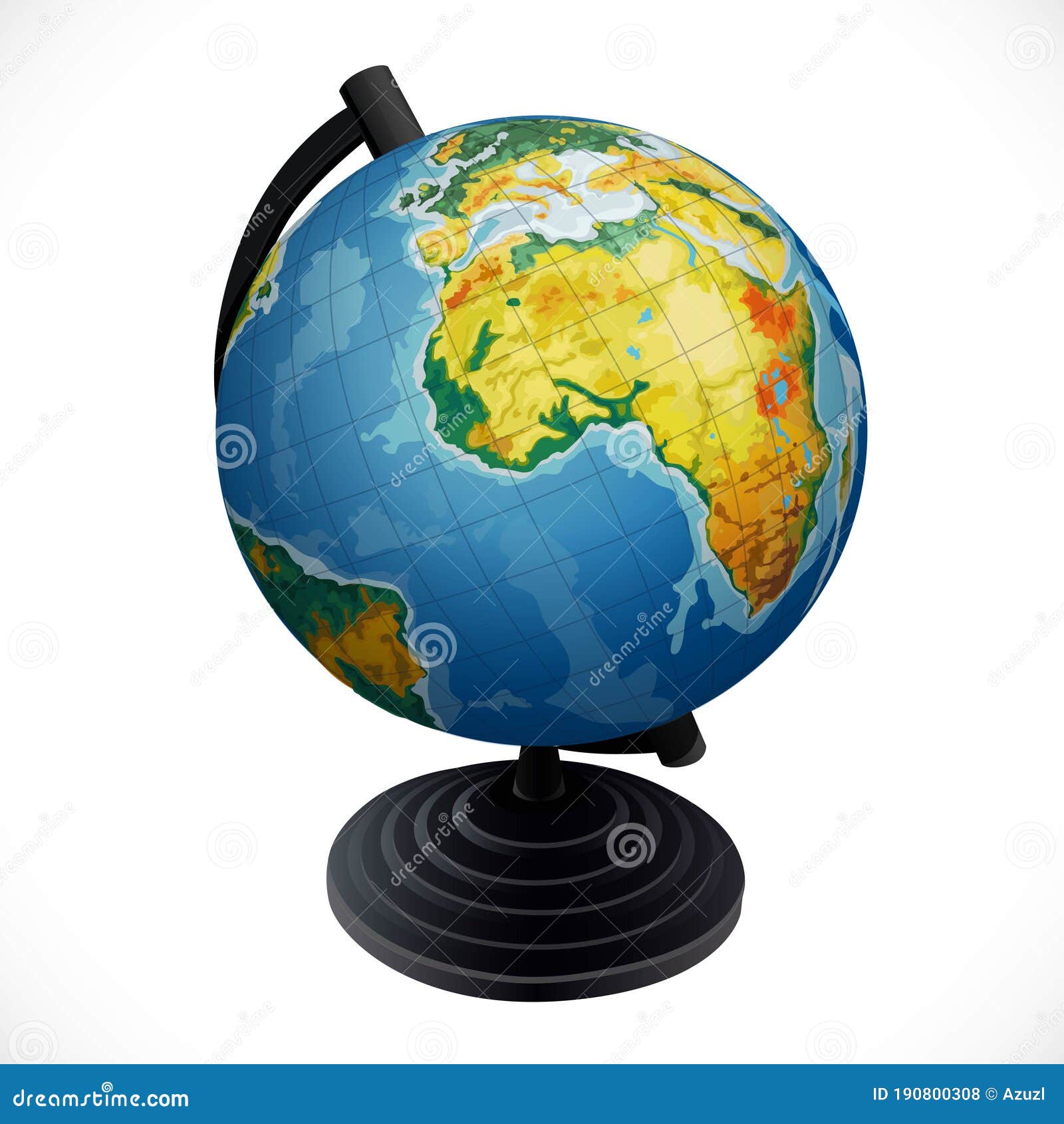 Globo Terrestre Isolado Em Branco Ilustração Stock Ilustração De