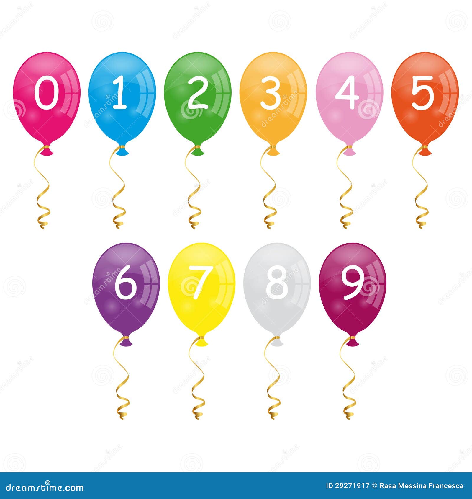 Globos De Los Números Fotografía de archivo libre de regalías - Imagen ...
