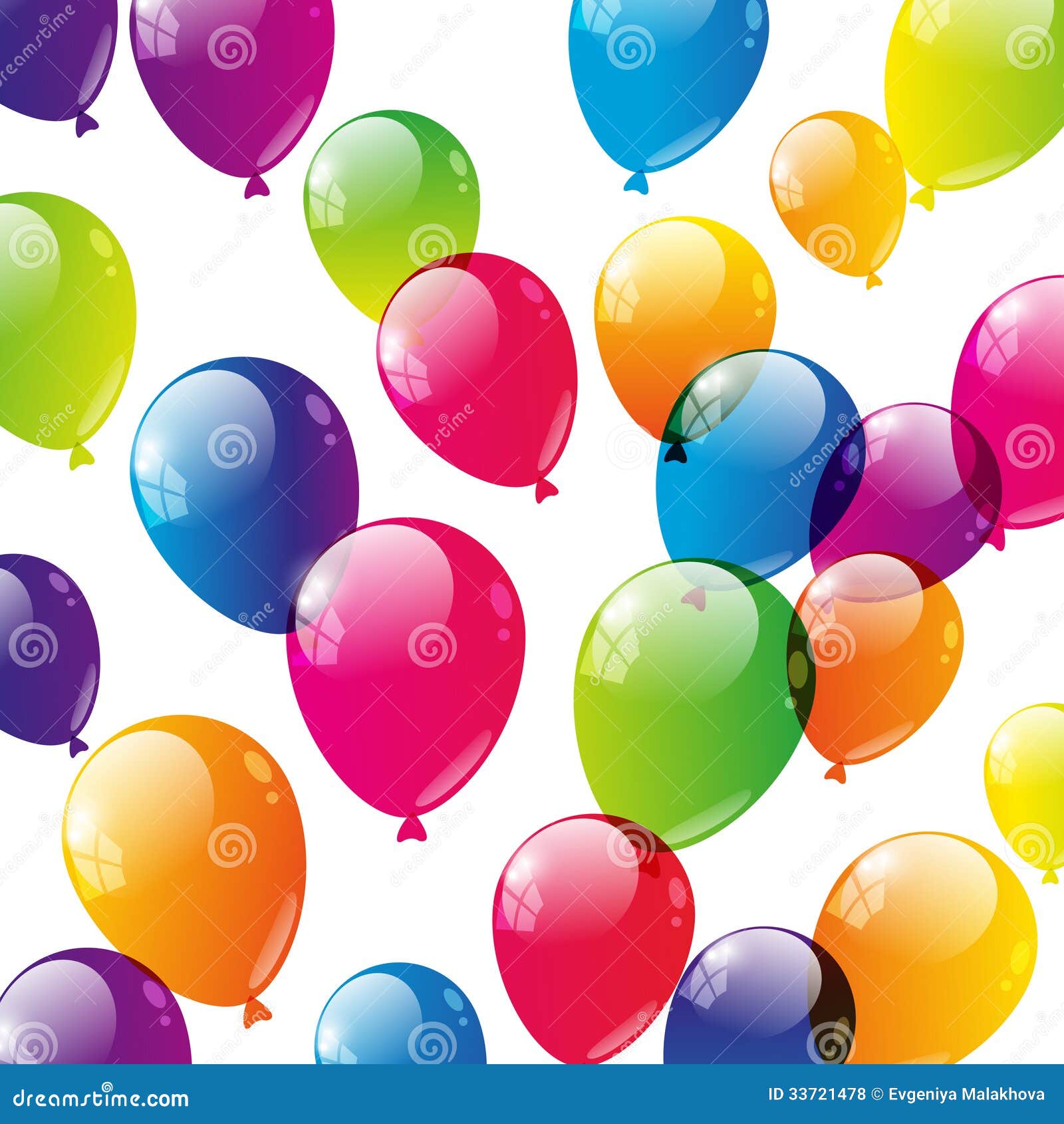 Globos del color ilustración del vector. Ilustración de brillante ...