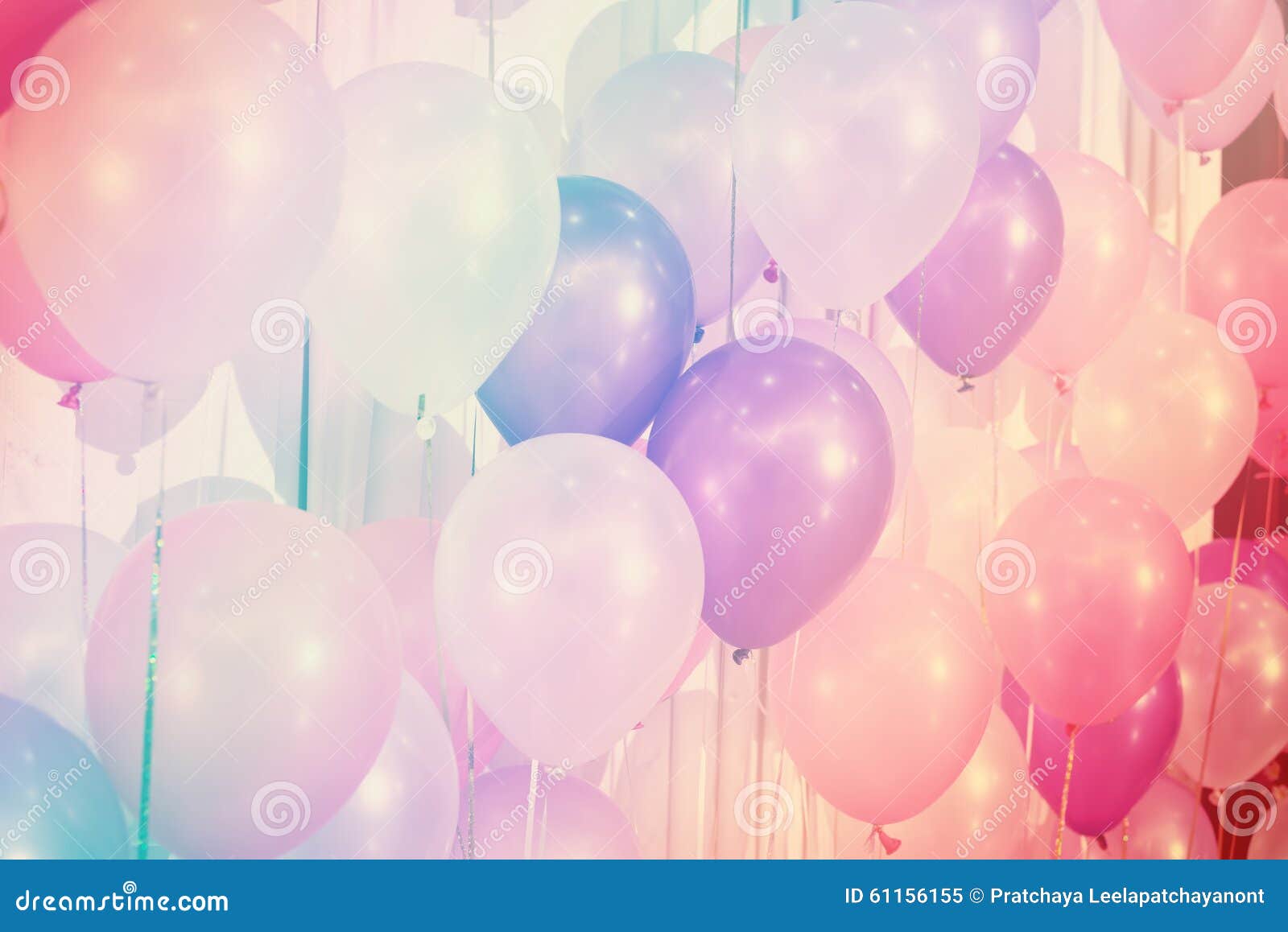 Globos Del Color En Colores Pastel Imagen de archivo - Imagen de ...
