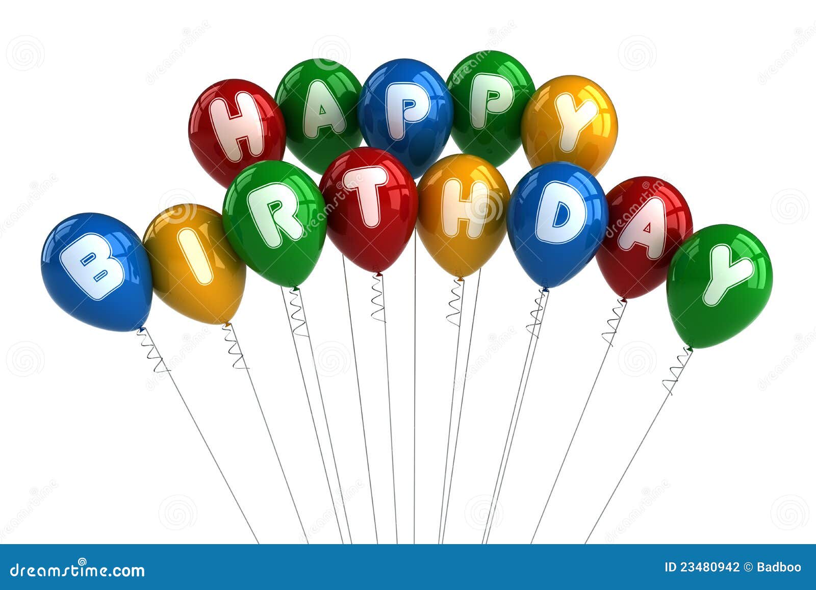 Globos Del Feliz Cumpleaños Fotografía de archivo - Imagen: 23480942