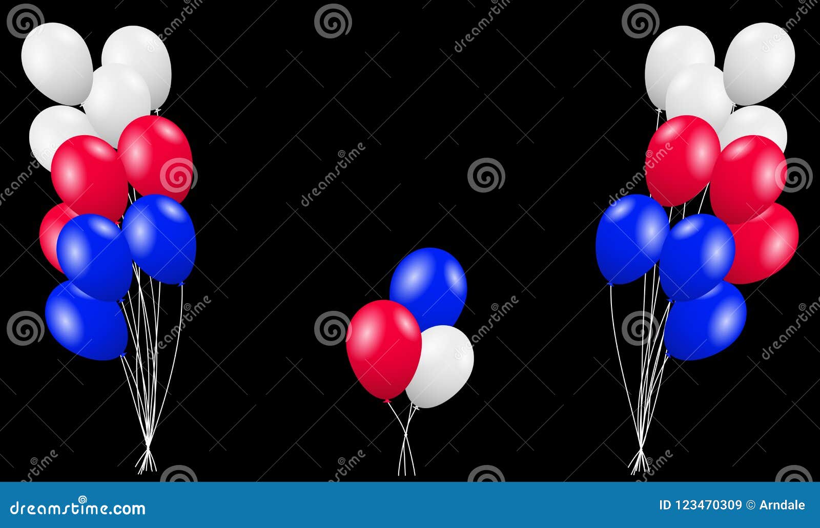 Globos Del Helio Del Color De Vuelo Ilustración del Vector ...