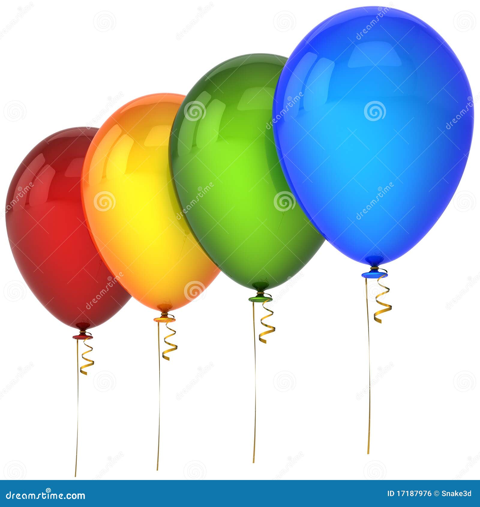 Globos Del Helio En Una Fila Imagen de archivo libre de regalías ...