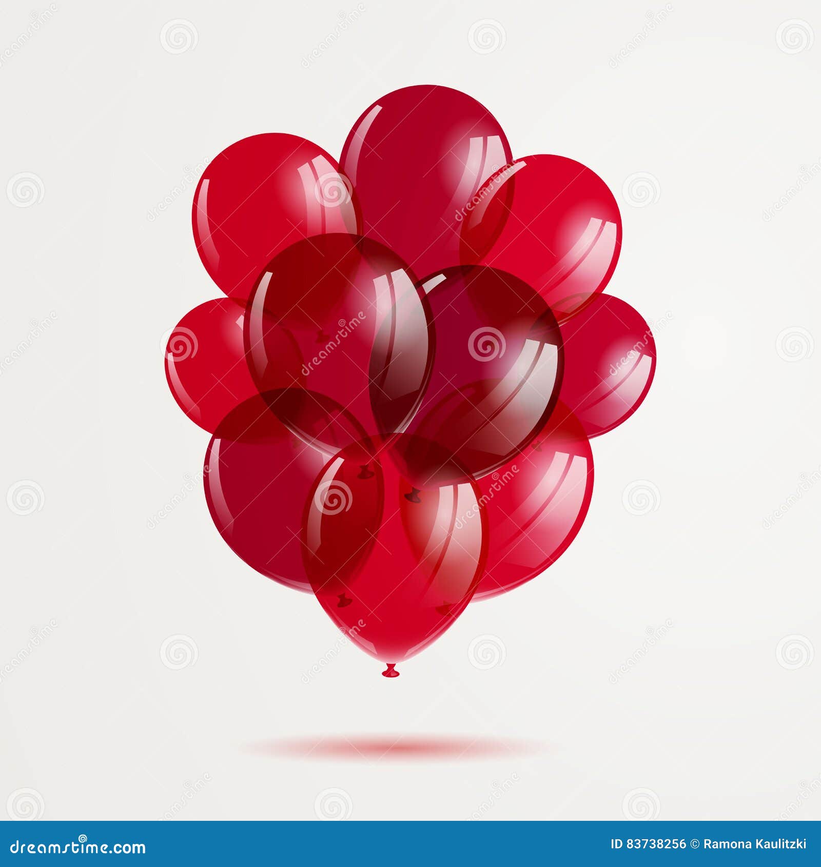 Globos rojos stock de ilustración. Ilustración de festival - 83738256