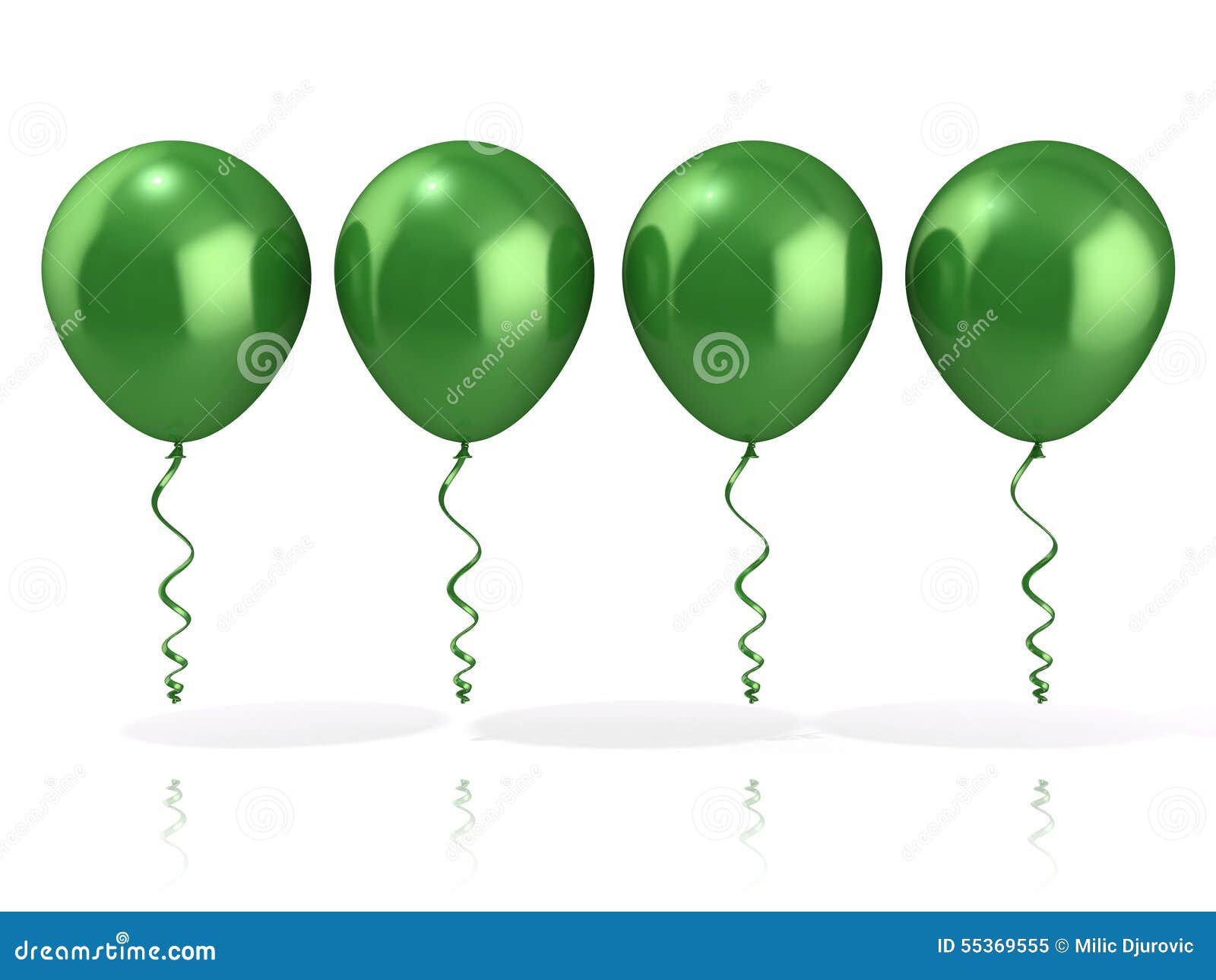 Globos verdes stock de ilustración. Ilustración de nuevo - 55369555